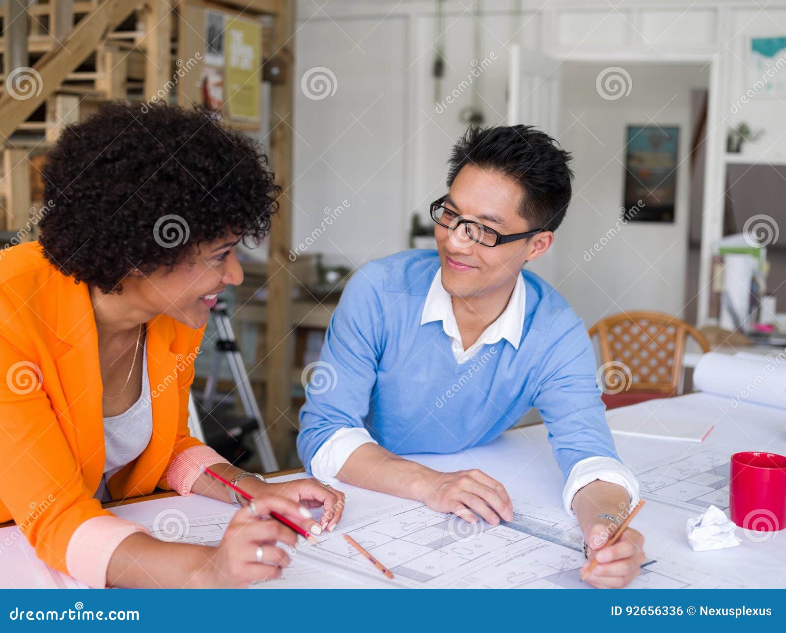 Creative team at work stock photo. Image of computer - 92656336