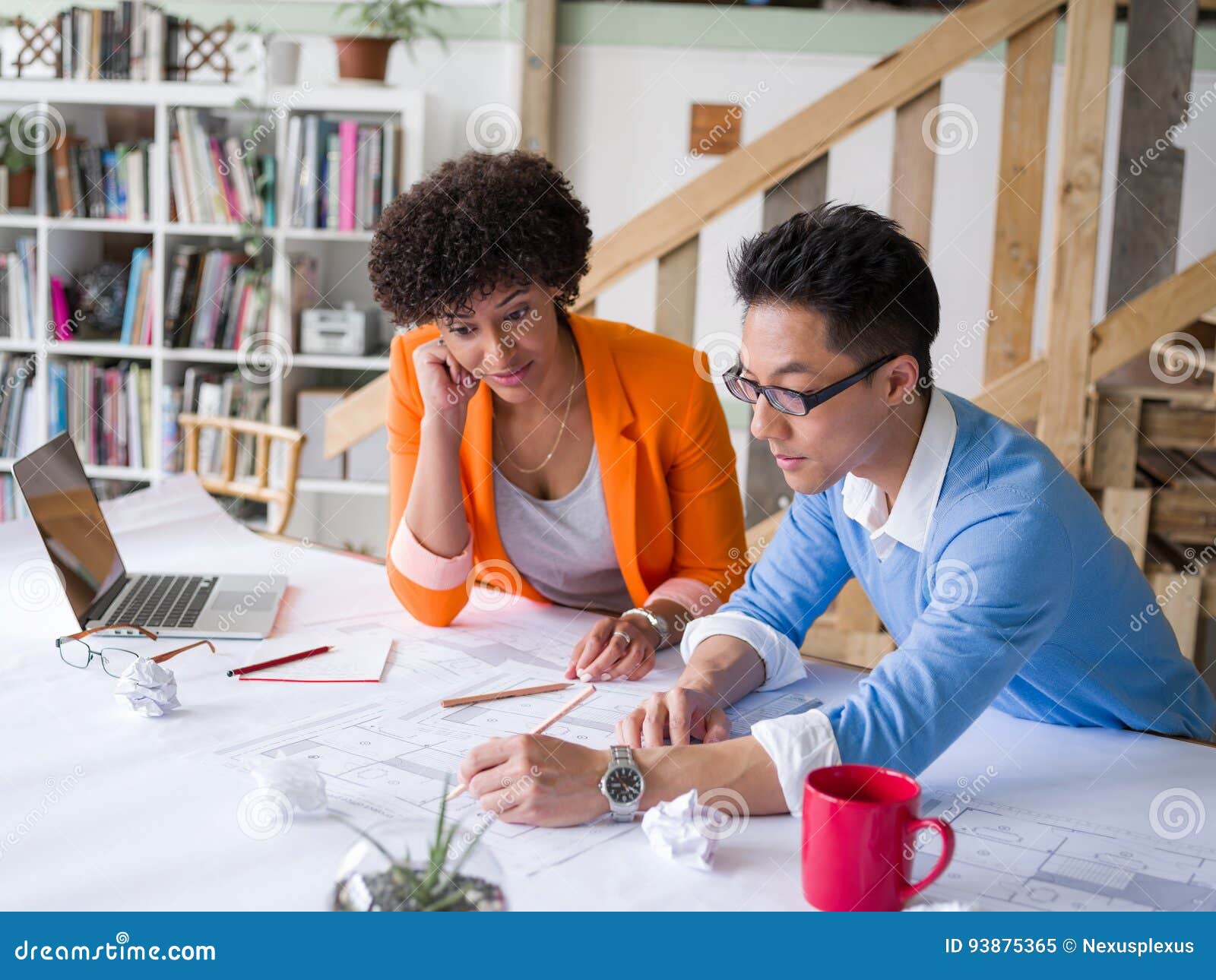 Creative team at work stock image. Image of partners - 93875365