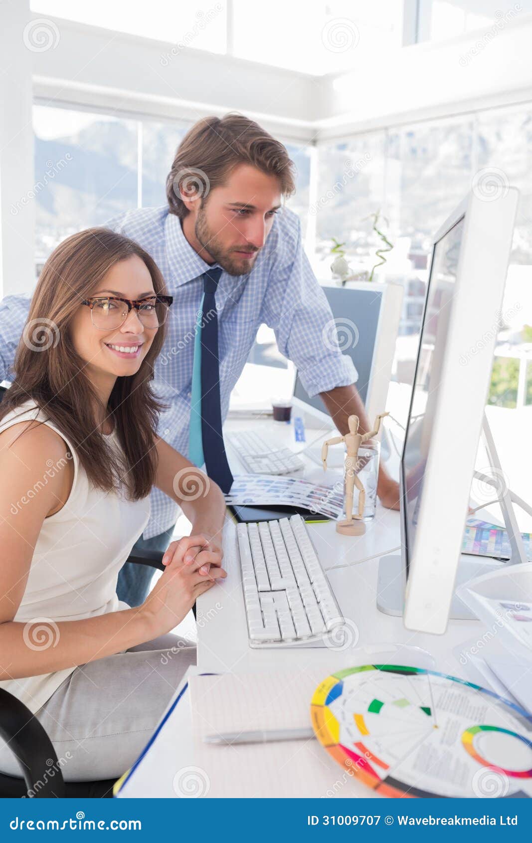 Creative Team Working at Desk Stock Image - Image of mannequin, agency ...