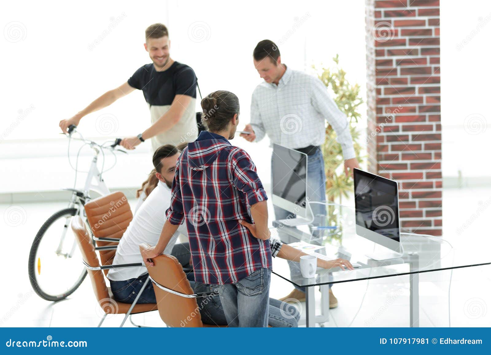 Creative Team Working in a Modern Office. Stock Image - Image of ...