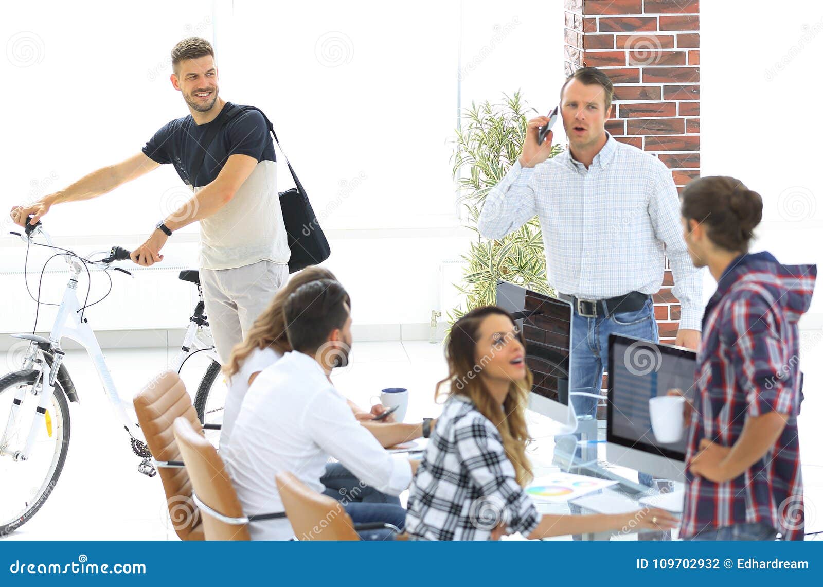 Creative Team Working in a Modern Office. Stock Photo - Image of group ...
