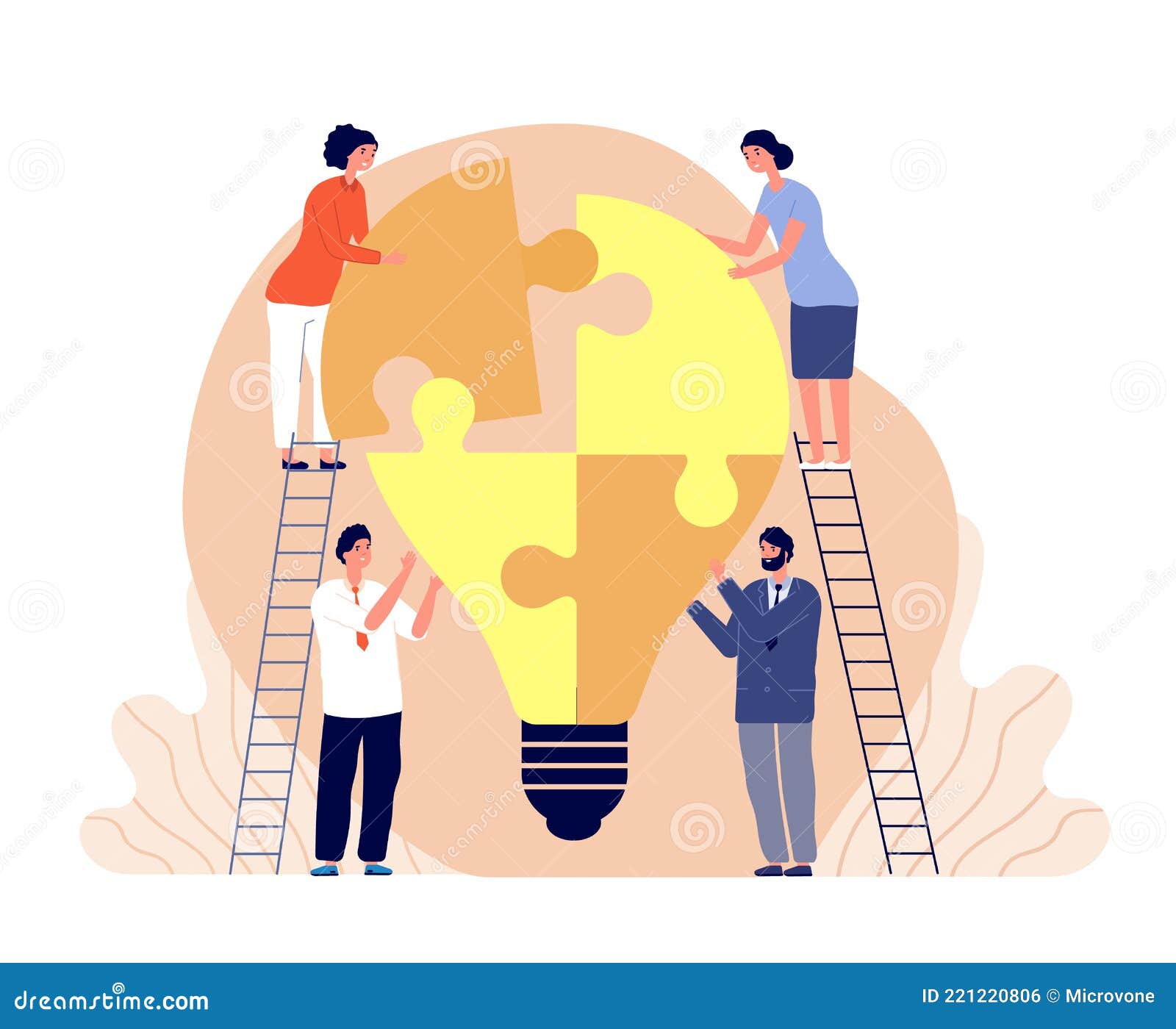 Creative Team Working Together. Business Idea, Remote Design Work Stock ...