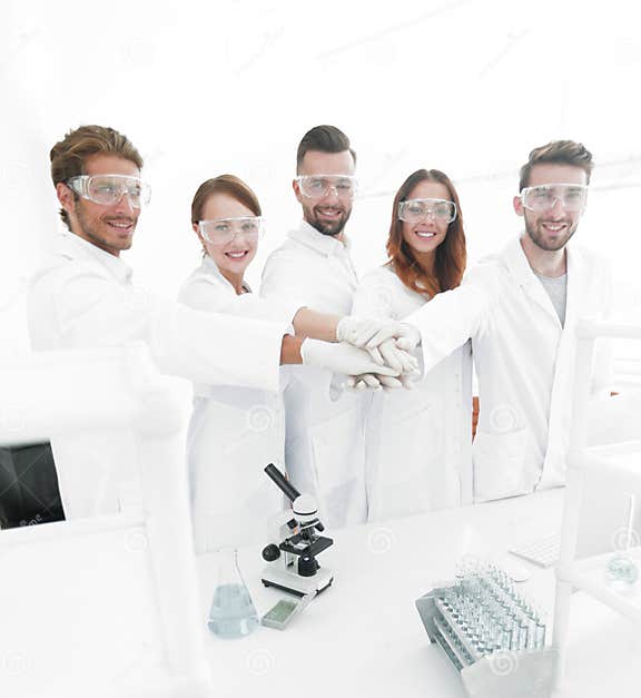 Creative Team of Young Scientists. Stock Image - Image of partnership ...