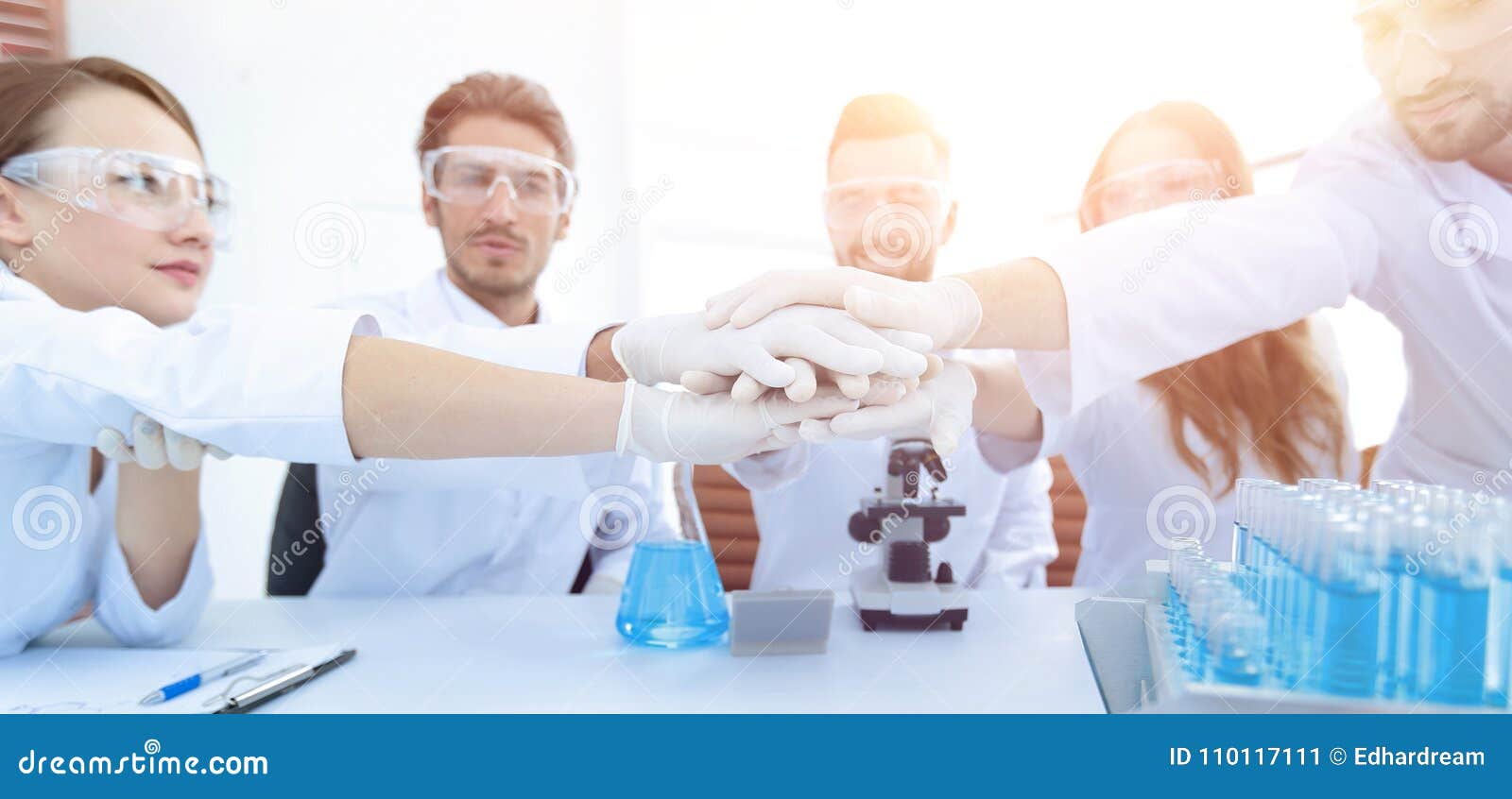 Creative Team of Young Scientists. Stock Image - Image of achievement ...