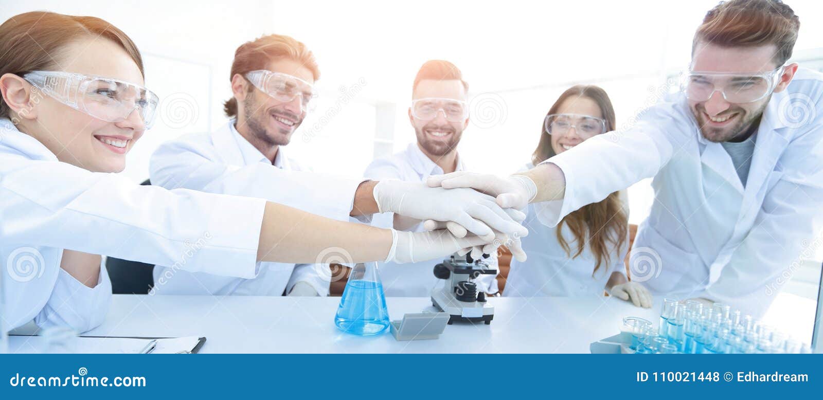 Creative Team of Young Scientists. Stock Photo - Image of medical ...