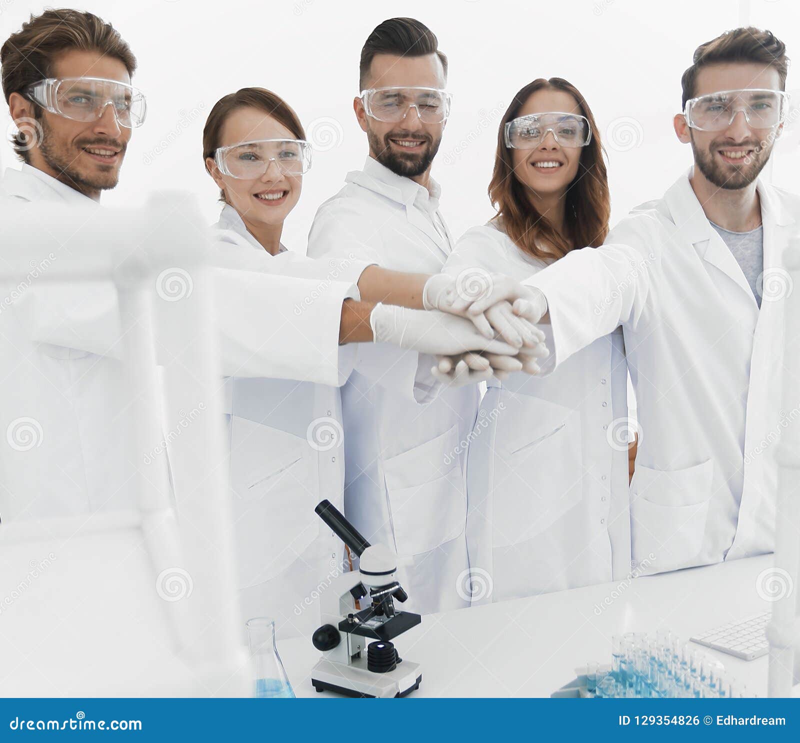 Creative Team of Young Scientists. Stock Photo - Image of clinic ...