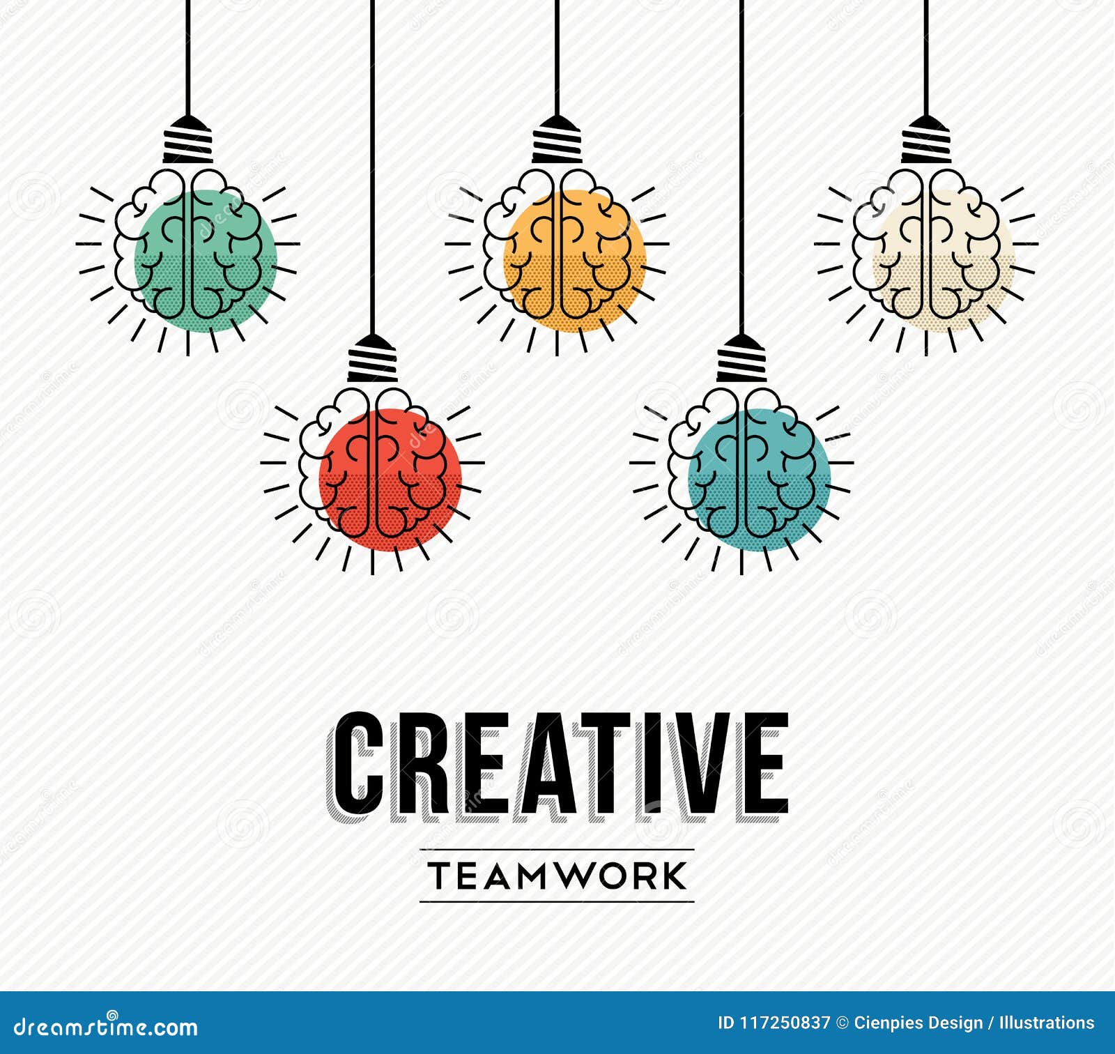 Creative Teamwork Ideas German Design Concept Stock Vector ...