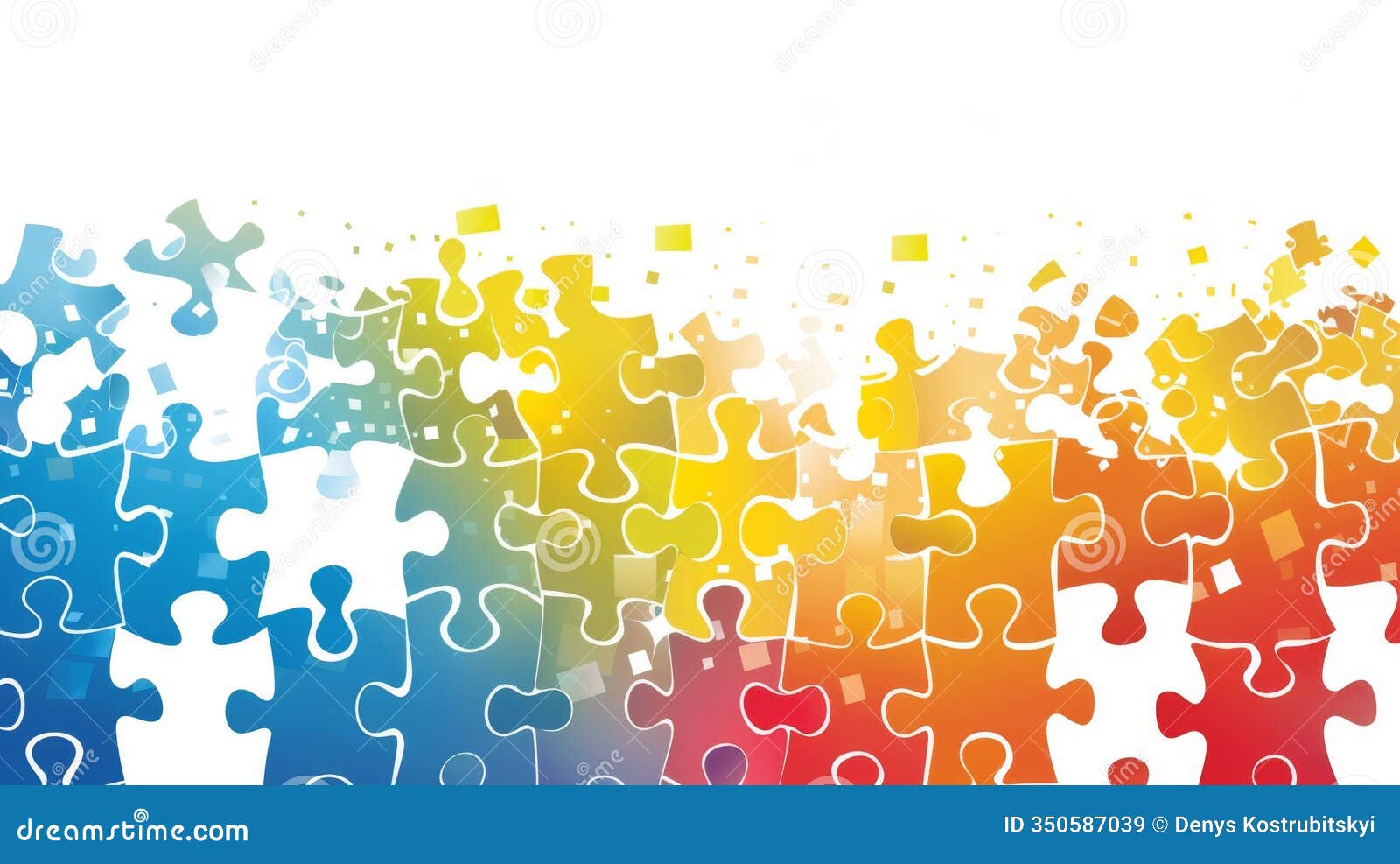 Creative Teamwork Illustrated With Puzzles Stock Image | CartoonDealer ...