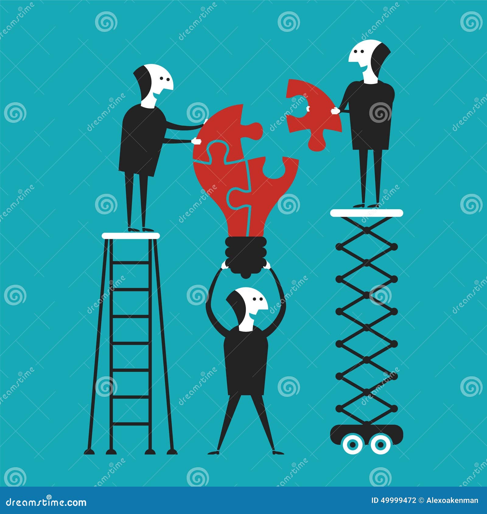 Teamwork Vector Line Icons. Isolated Collection Of Business People Icon ...