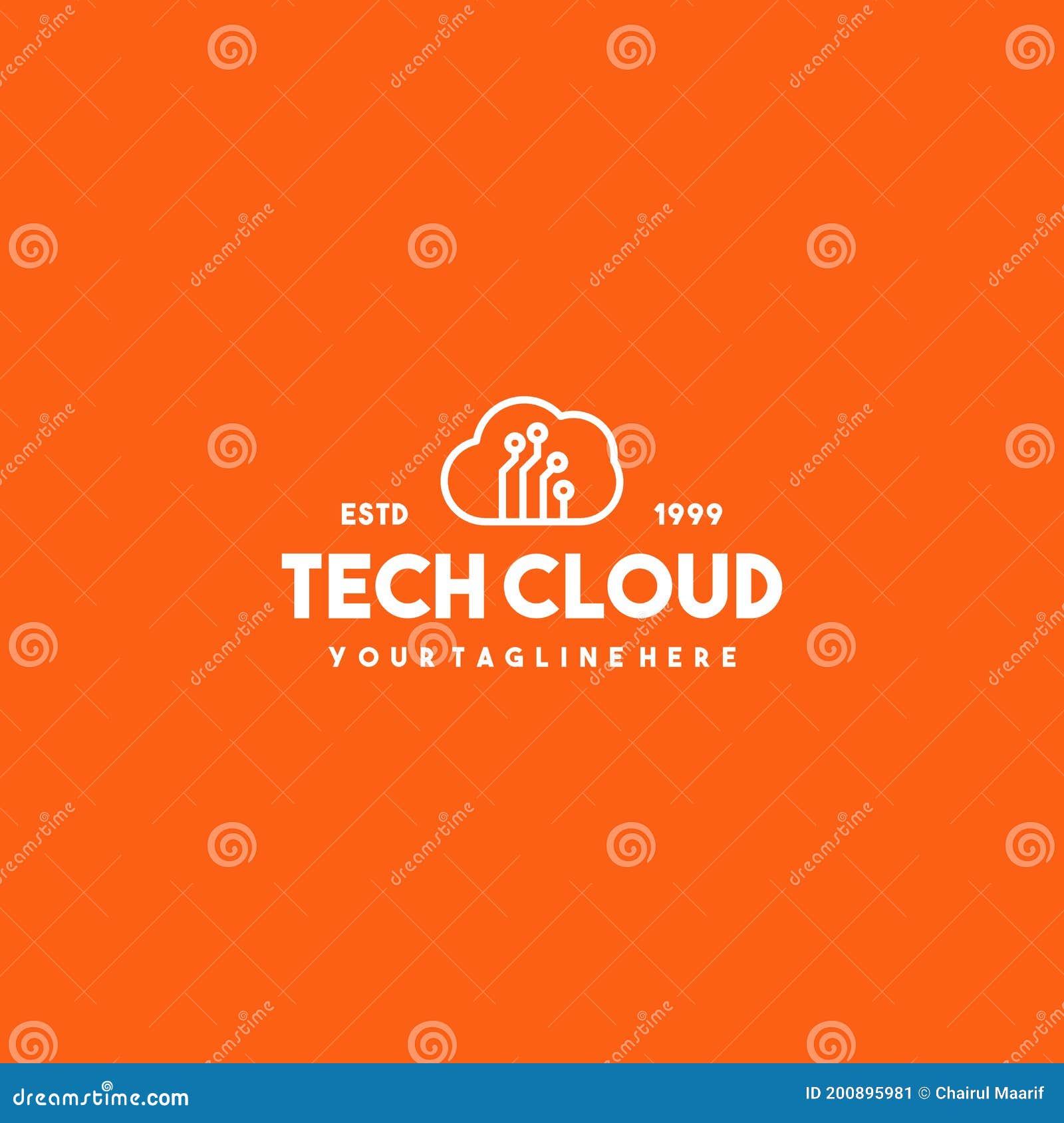 Creative Tech Cloud Logo Design Stock Illustration - Illustration of icon, company: 200895981