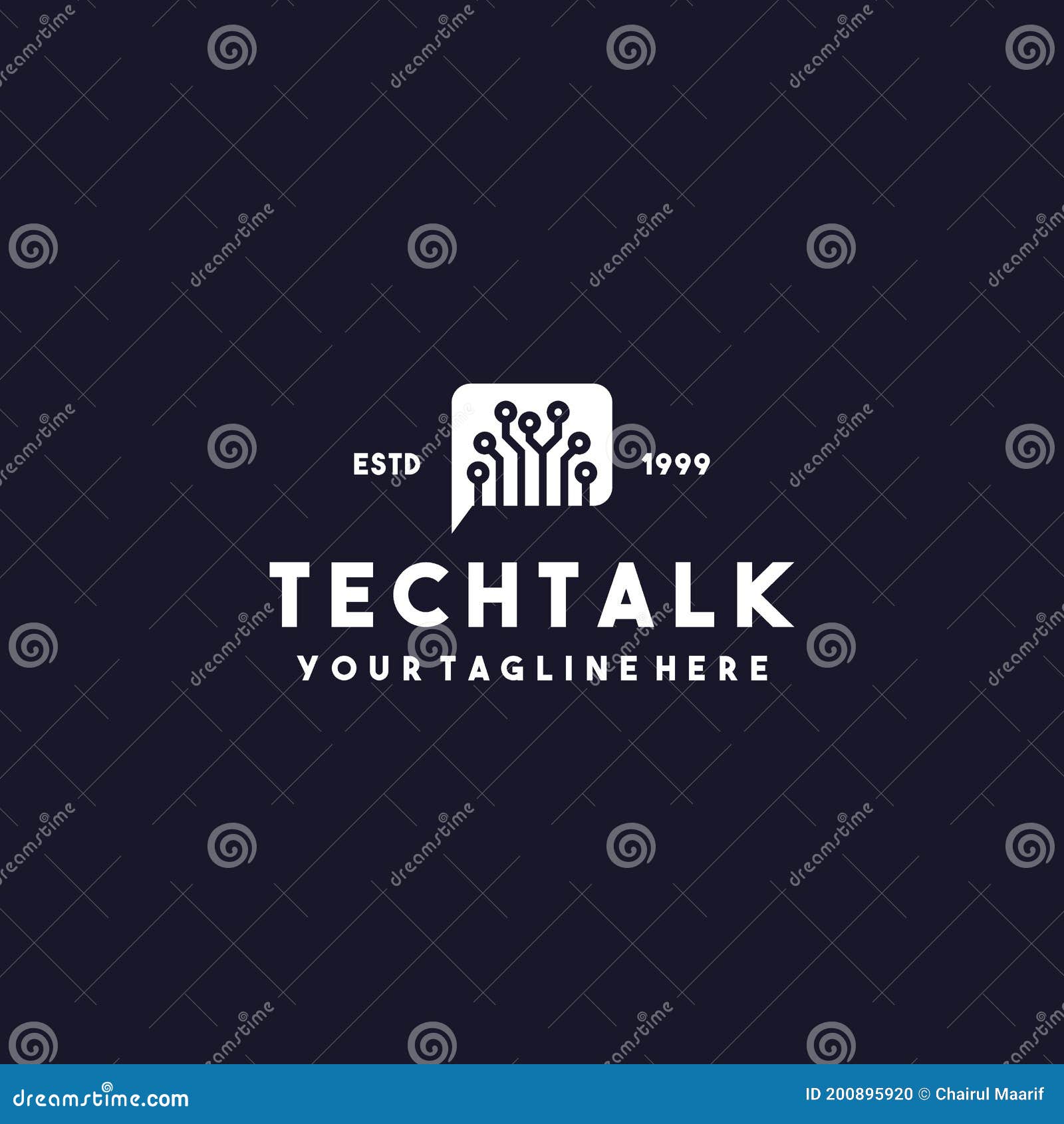 Creative Tech Talk Logo Design Stock Illustration - Illustration of ...