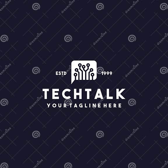 Creative Tech Talk Logo Design Stock Illustration - Illustration of ...