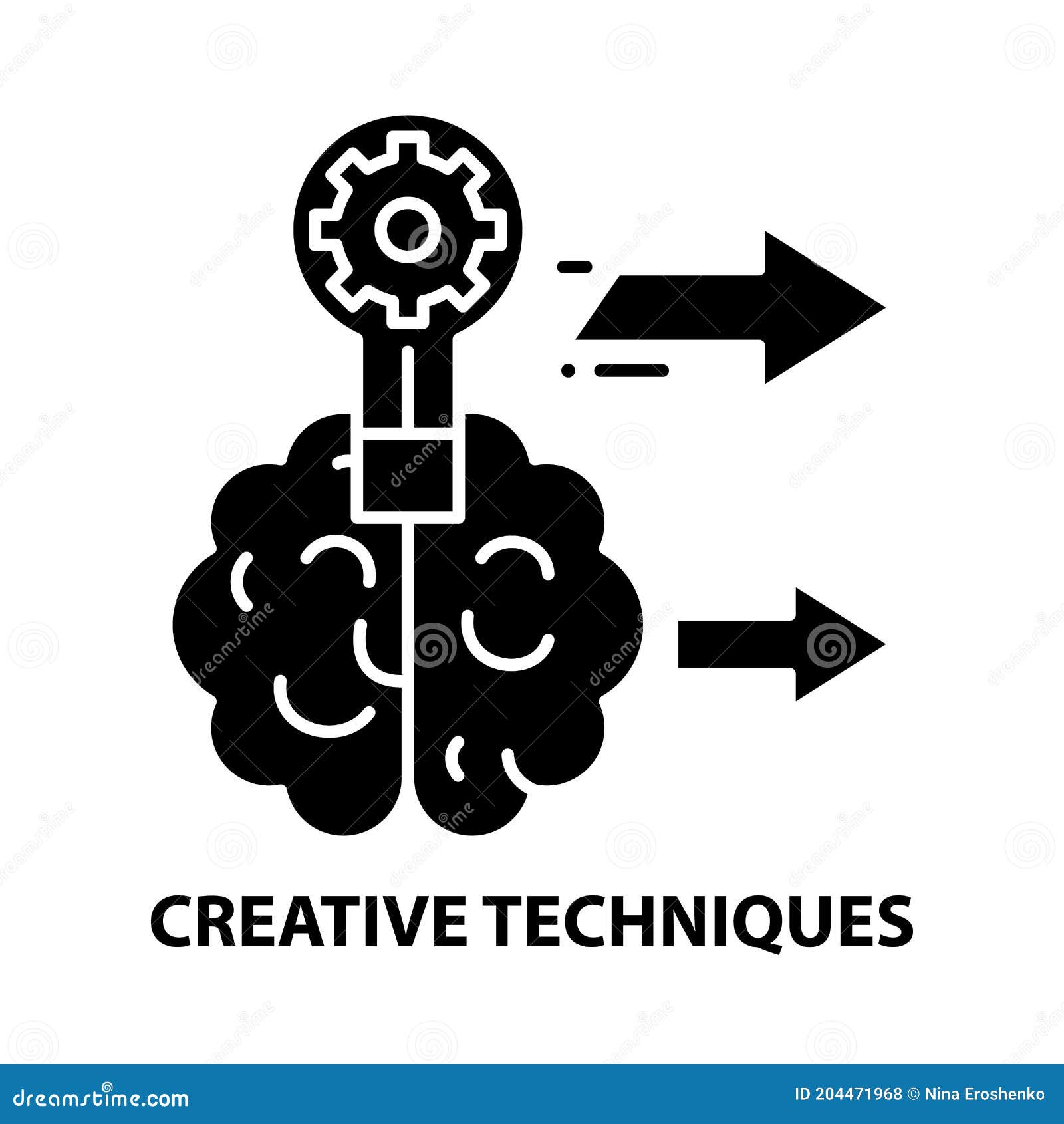 Creative Techniques Icon, Black Vector Sign with Editable Strokes ...