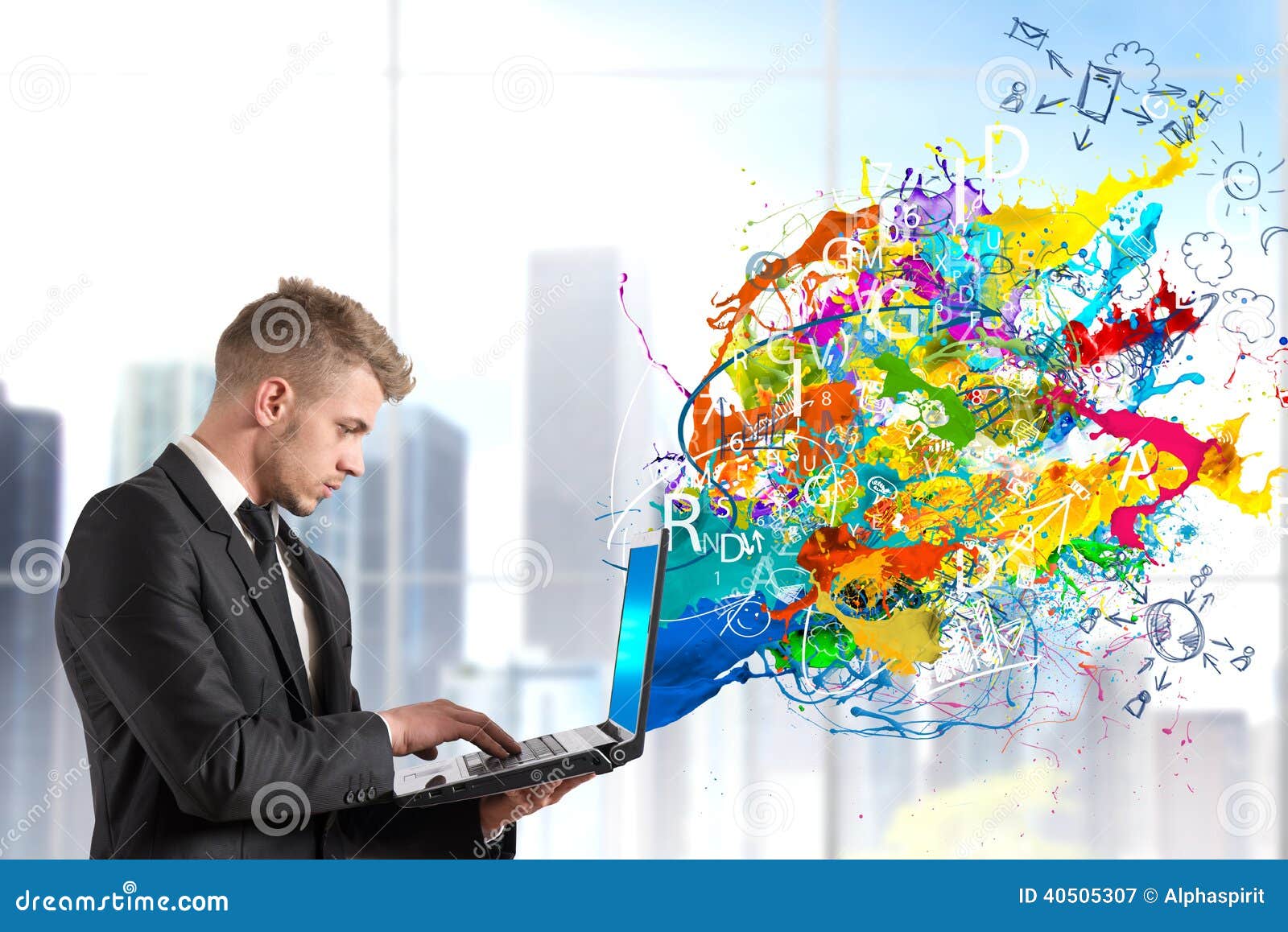 Creative technology stock image. Image of network, draw - 40505307