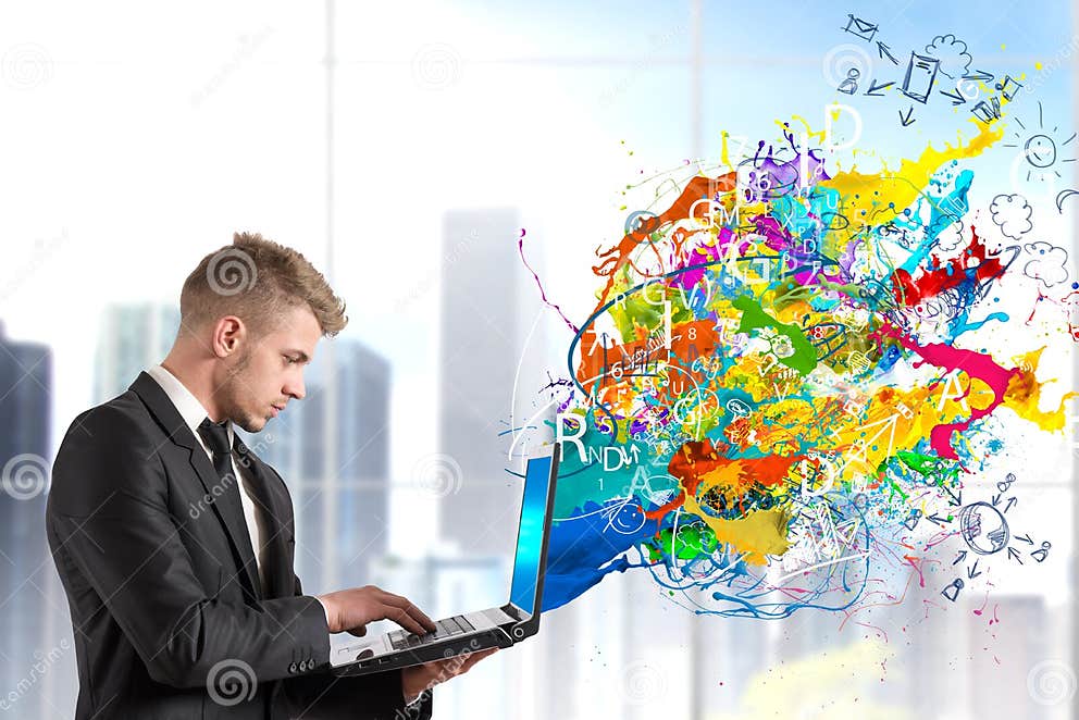 Creative technology stock image. Image of network, draw - 40505307