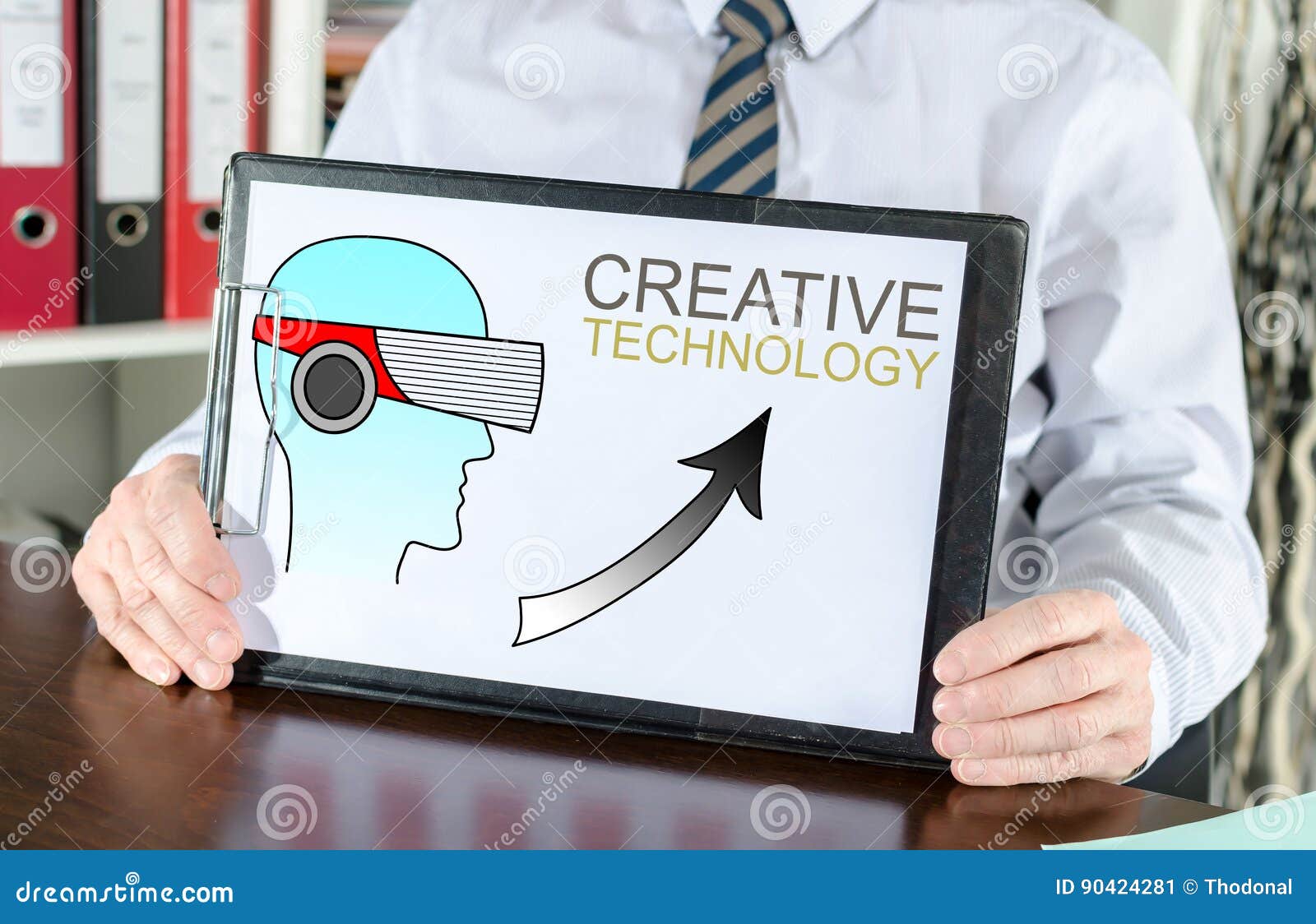 Creative Technology Concept on a Clipboard Stock Image - Image of ...