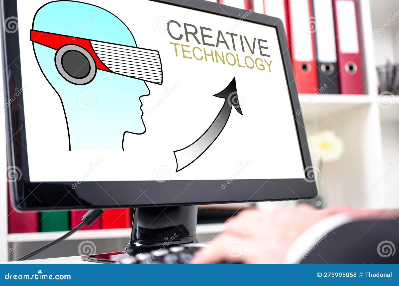 Creative Technology Concept on a Computer Screen Stock Photo - Image of ...