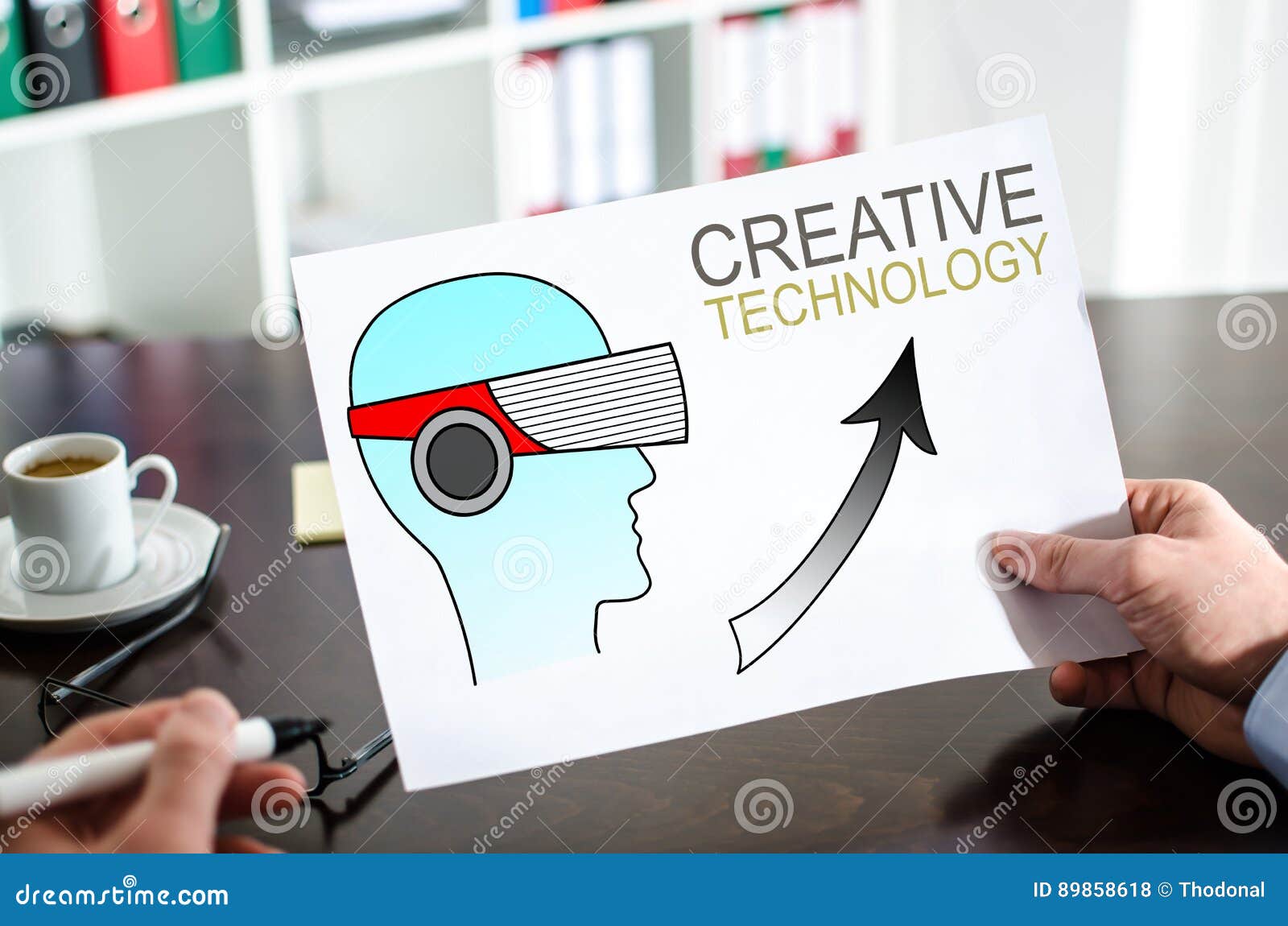 Creative Technology Concept on a Paper Stock Photo - Image of creative ...