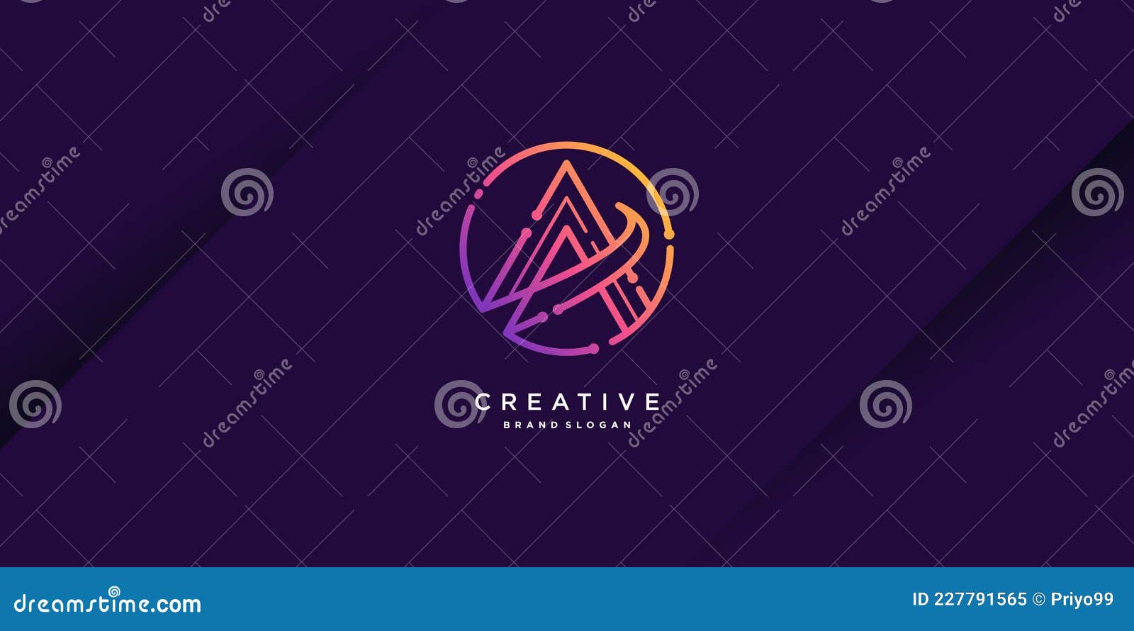 Creative Technology Logo with Initial a for Company, Industry, Person ...