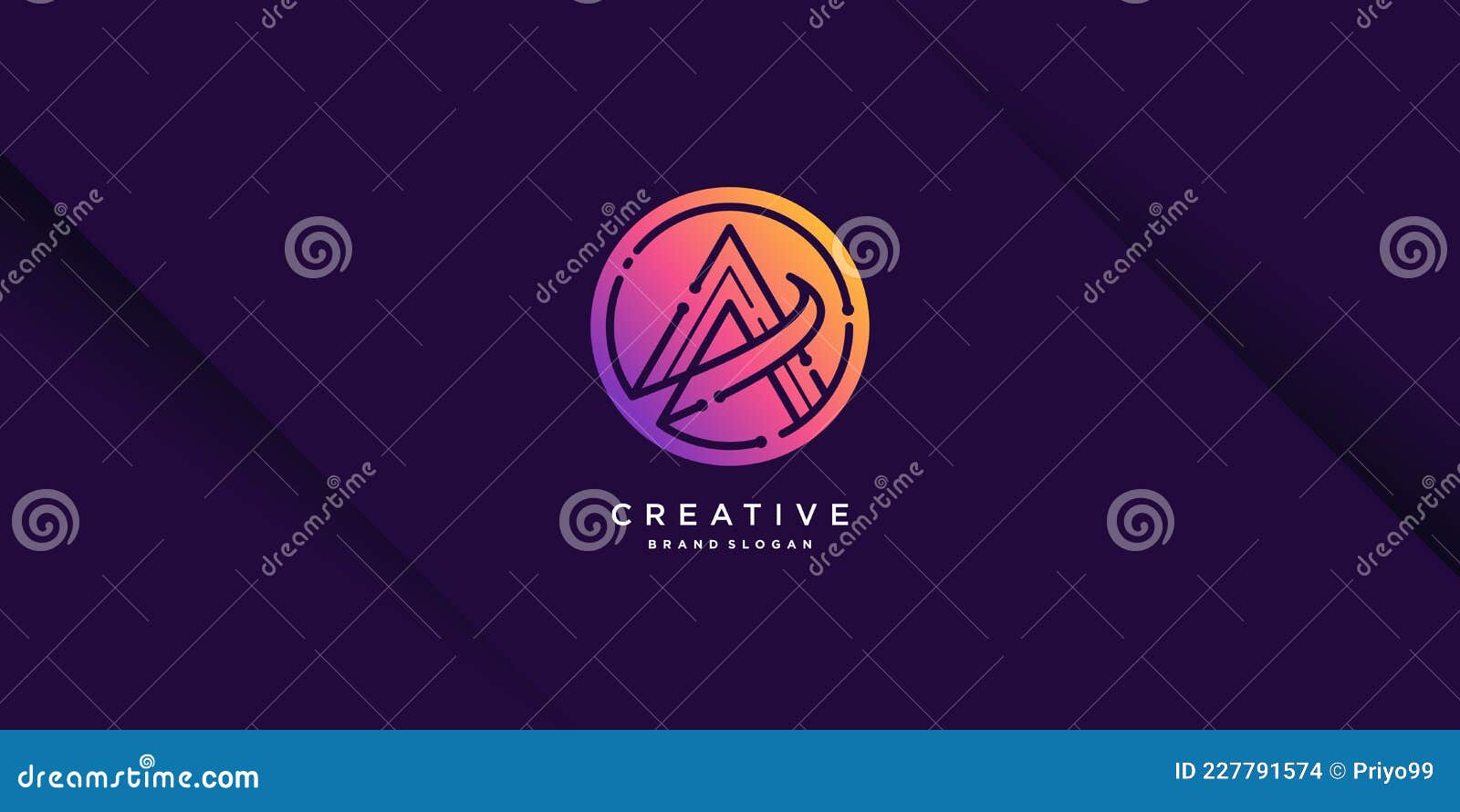 Creative Technology Logo with Initial a for Company, Industry, Person ...