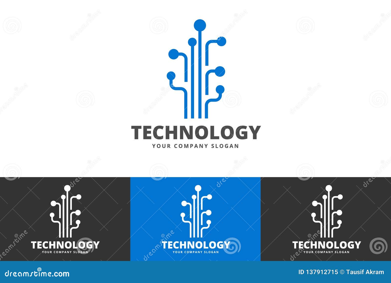 Creative Technology Logo Isolated on White Background Stock ...