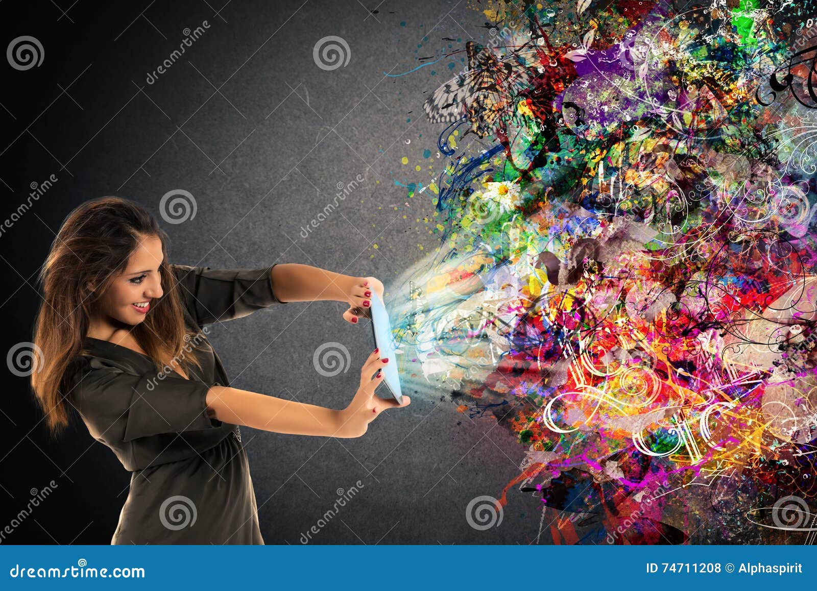 Creative technology stock photo. Image of artistic, mobility - 74711208