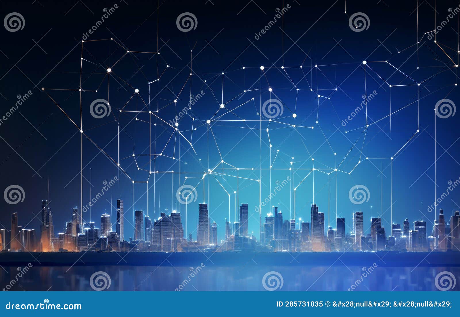 Creative Telecommunication Internet Network Connect in Smart City ...