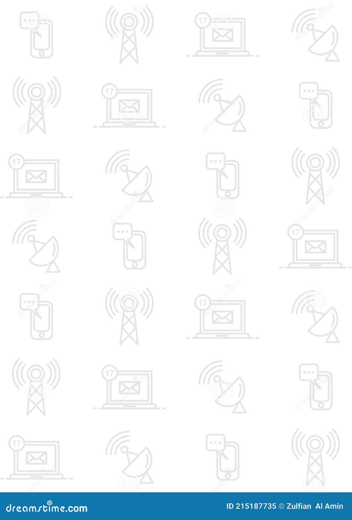 Creative Telecommunication Pattern Design Idea. Stock Vector ...