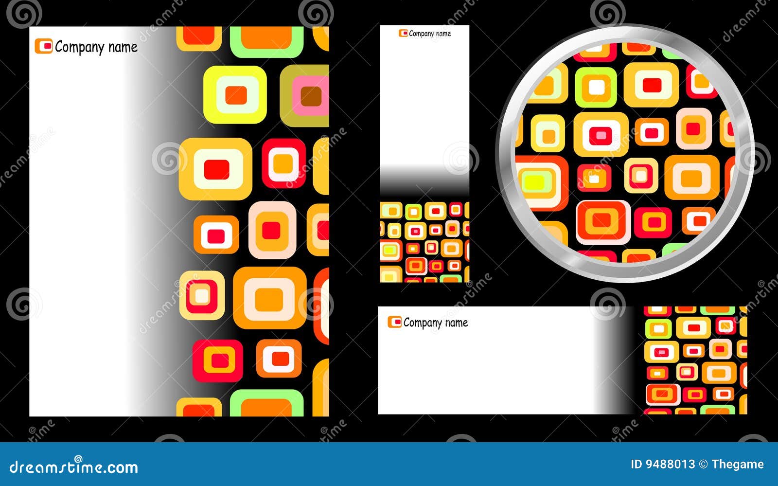 Creative Template, Button and Presentation Set Stock Vector ...