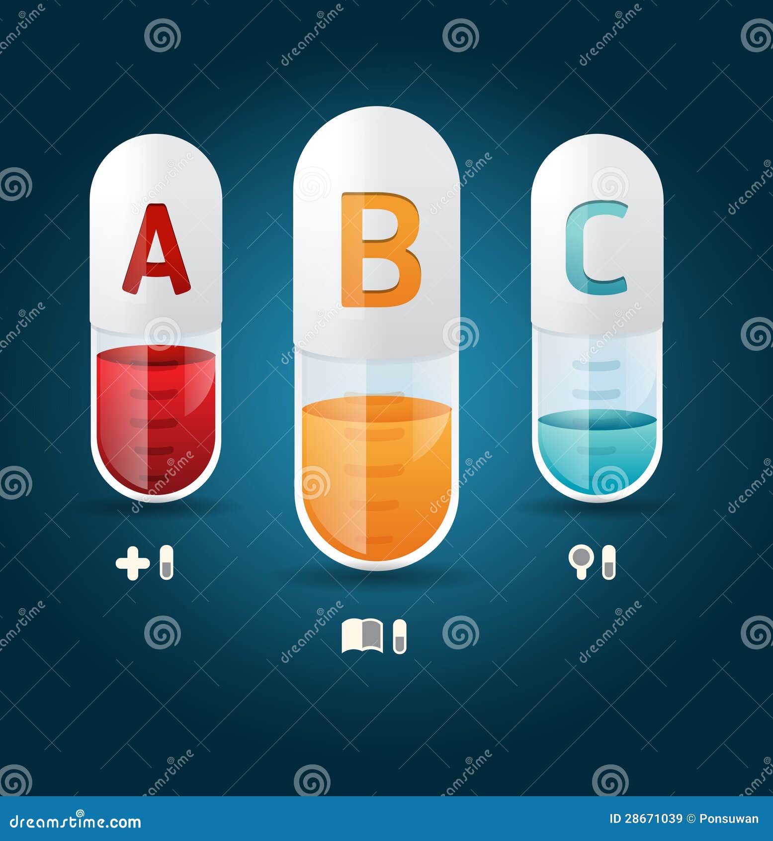 Creative Template with Capsule Banner Stock Vector - Illustration of ...