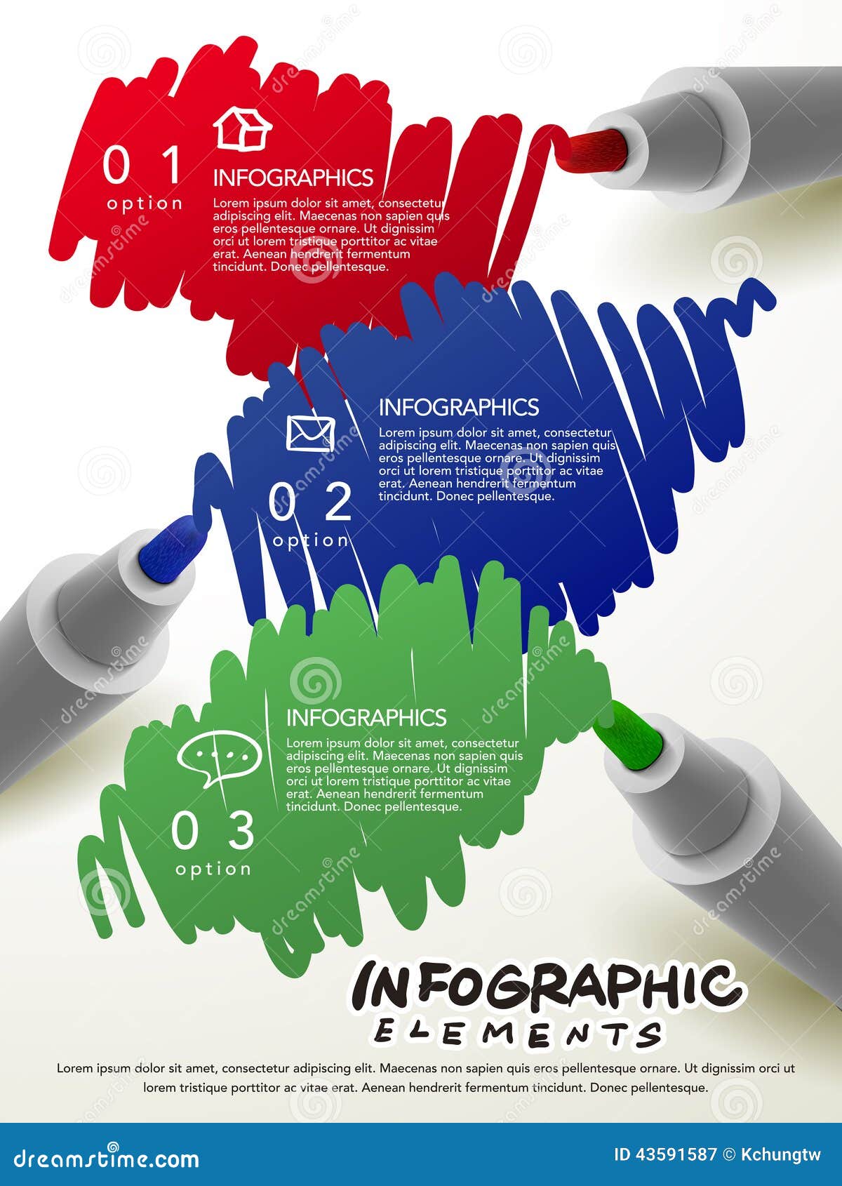 Creative Template with Mark Pen Writing Something Infographic Stock ...
