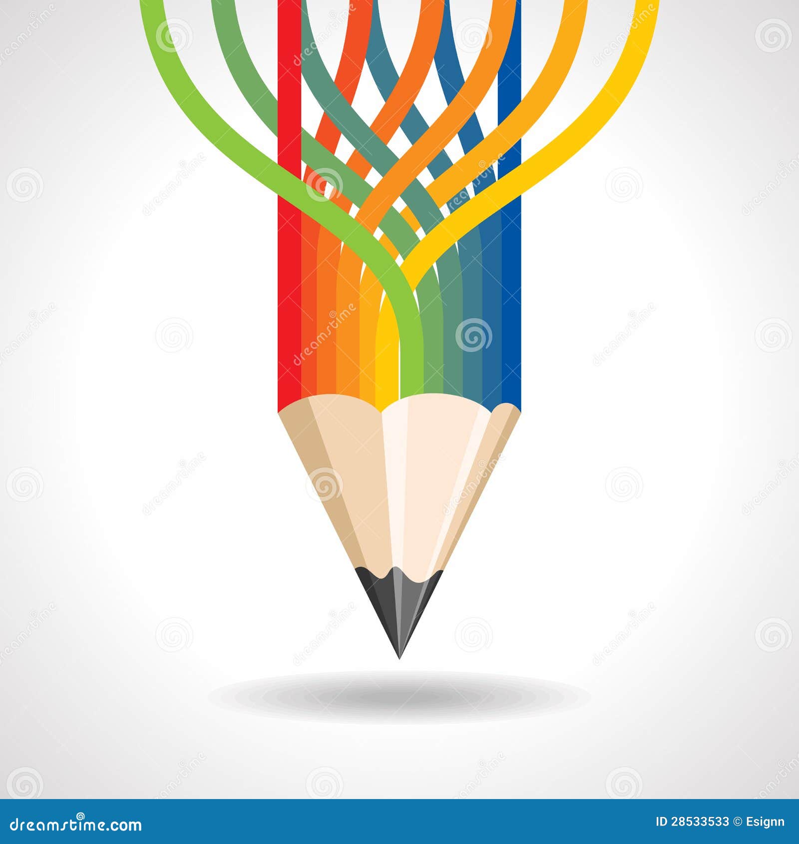Creative Template with Pencil Stock Vector - Illustration of equipment ...