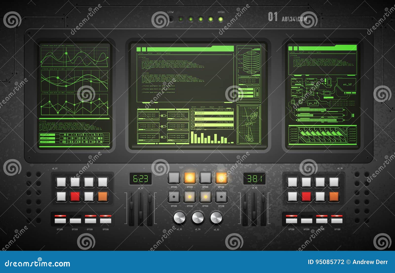 Creative Template in the Style of Science Fiction. Stock Vector ...