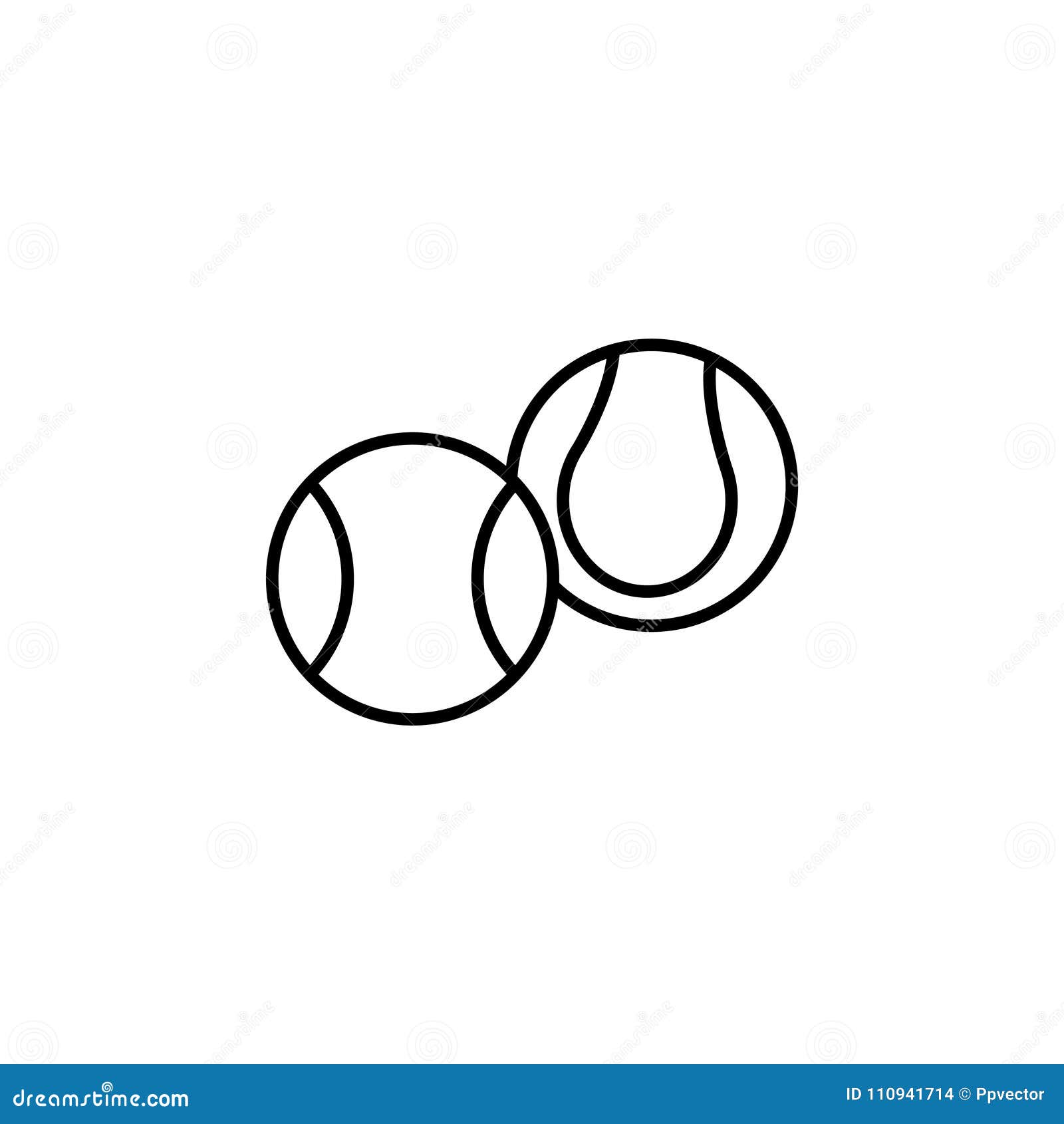 Creative Tennis Ball Icon Symbol Stock Vector - Illustration of ...