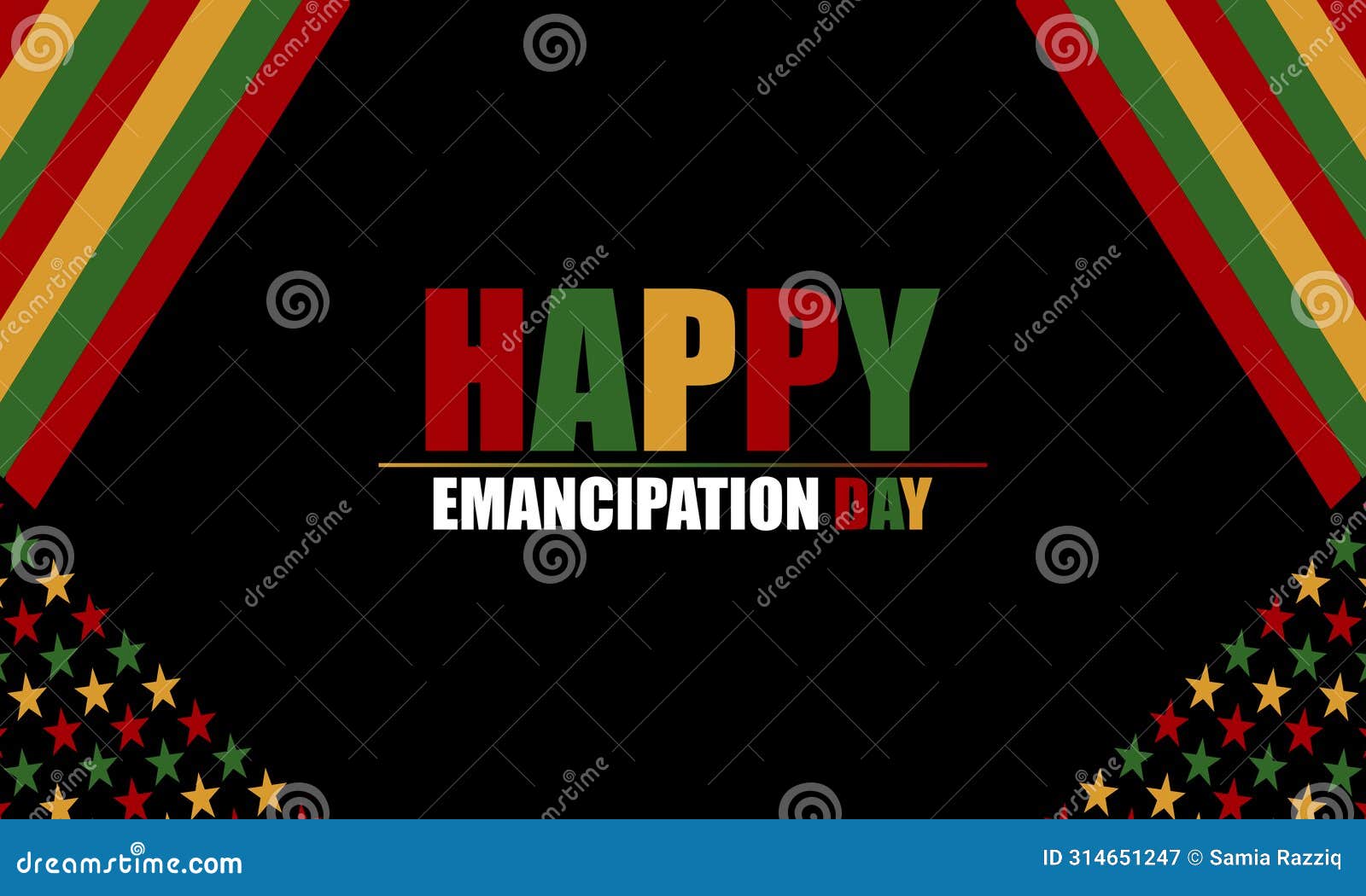 Creative Text Designs for a Joyful Emancipation Day Stock Vector ...