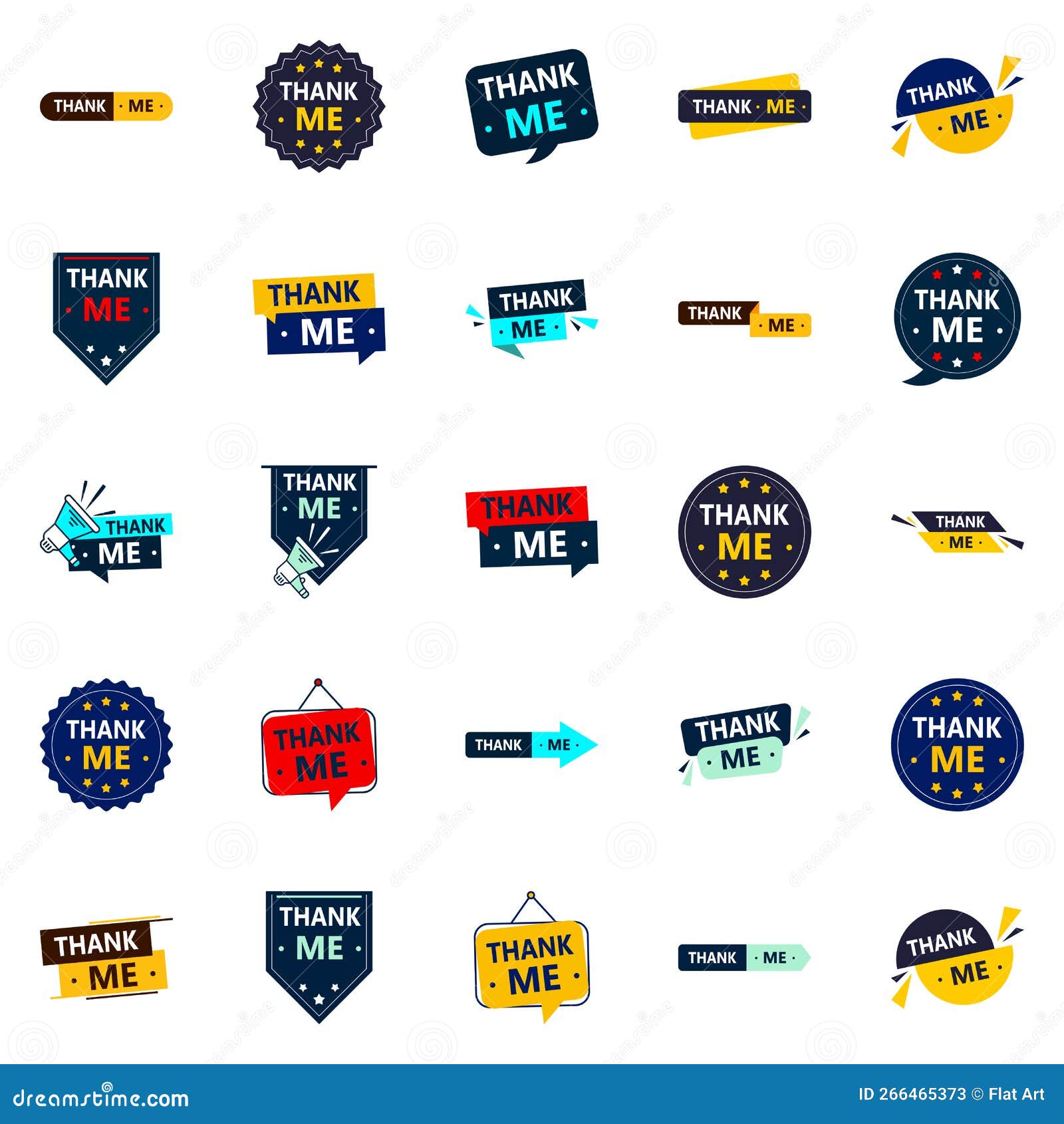 25 Creative Thank Me Banners To Show Your Appreciation Stock Vector ...