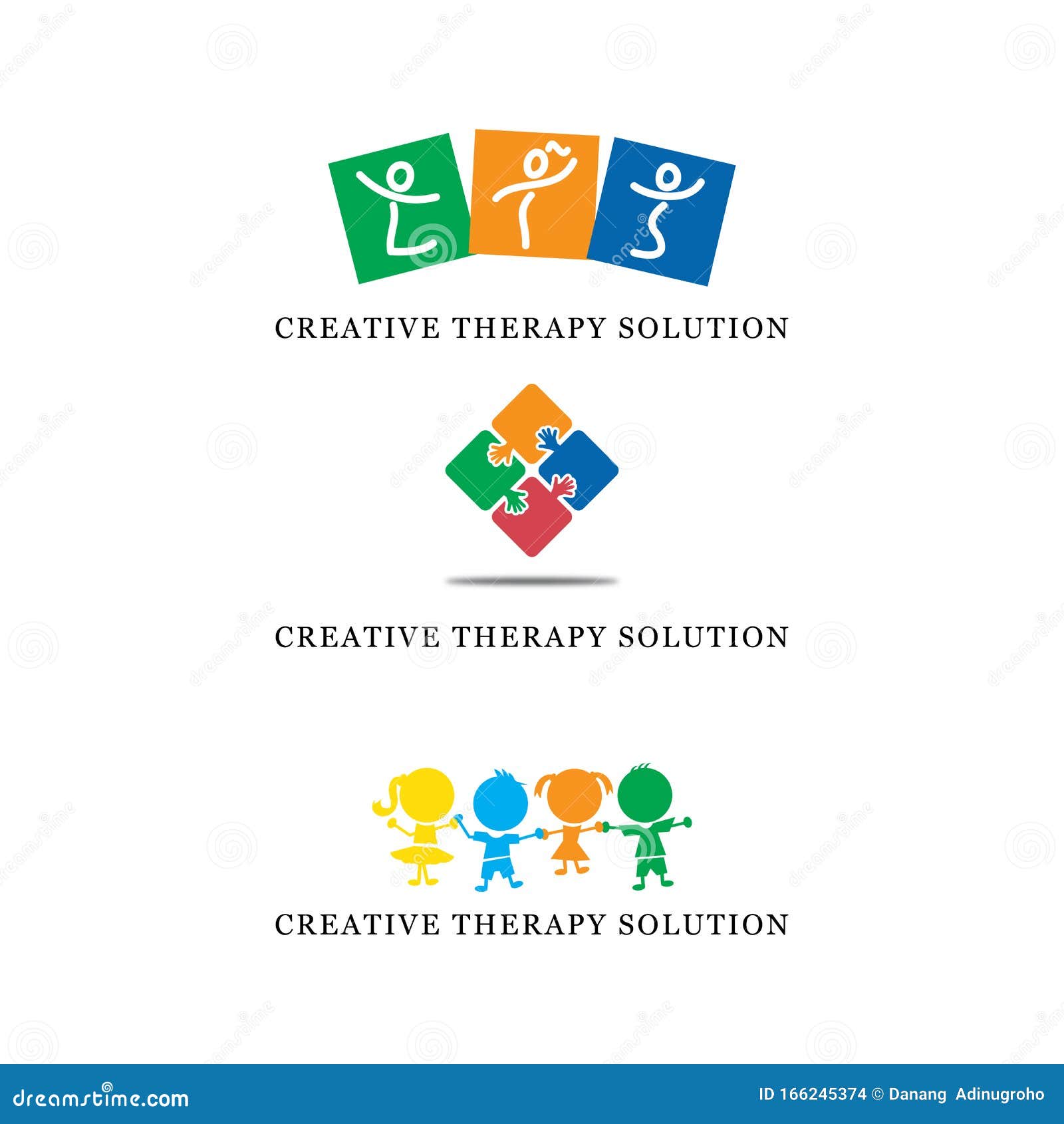Creative Therapy Solution Logo Bundle, Child Care Logo Pack Stock ...