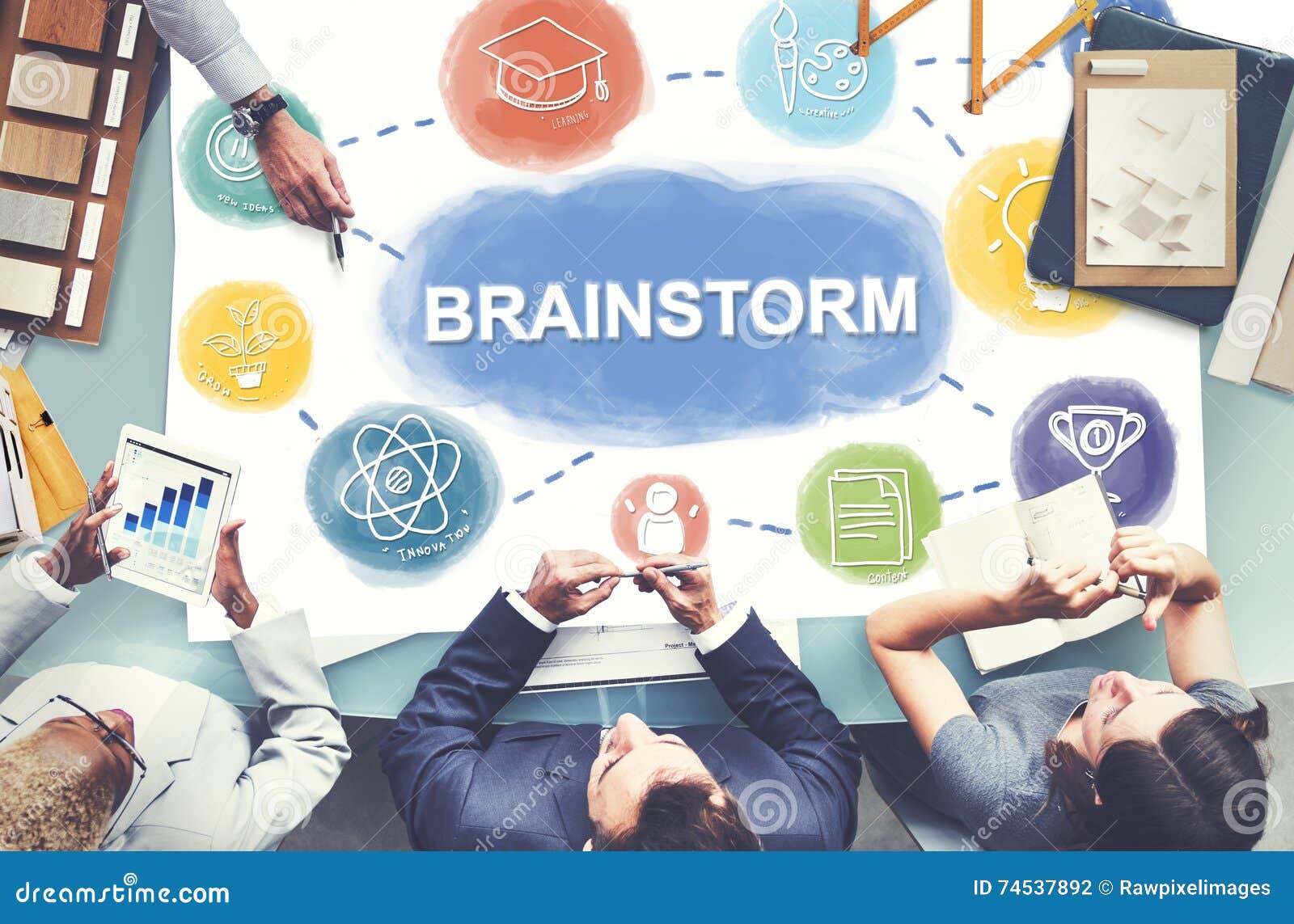 Creative Think Big Brainstorming Graphic Concept Stock Photo - Image of ...