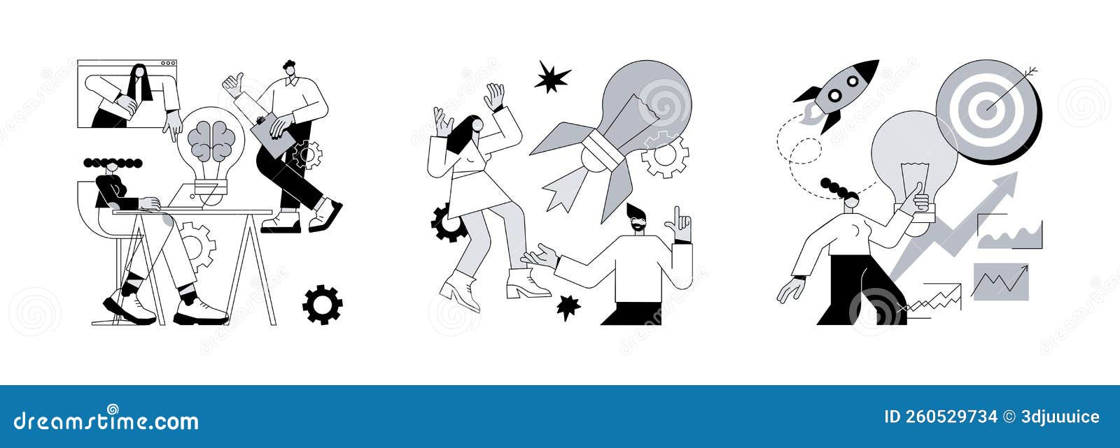 Creative Thinking Abstract Concept Vector Illustrations. Stock Vector ...