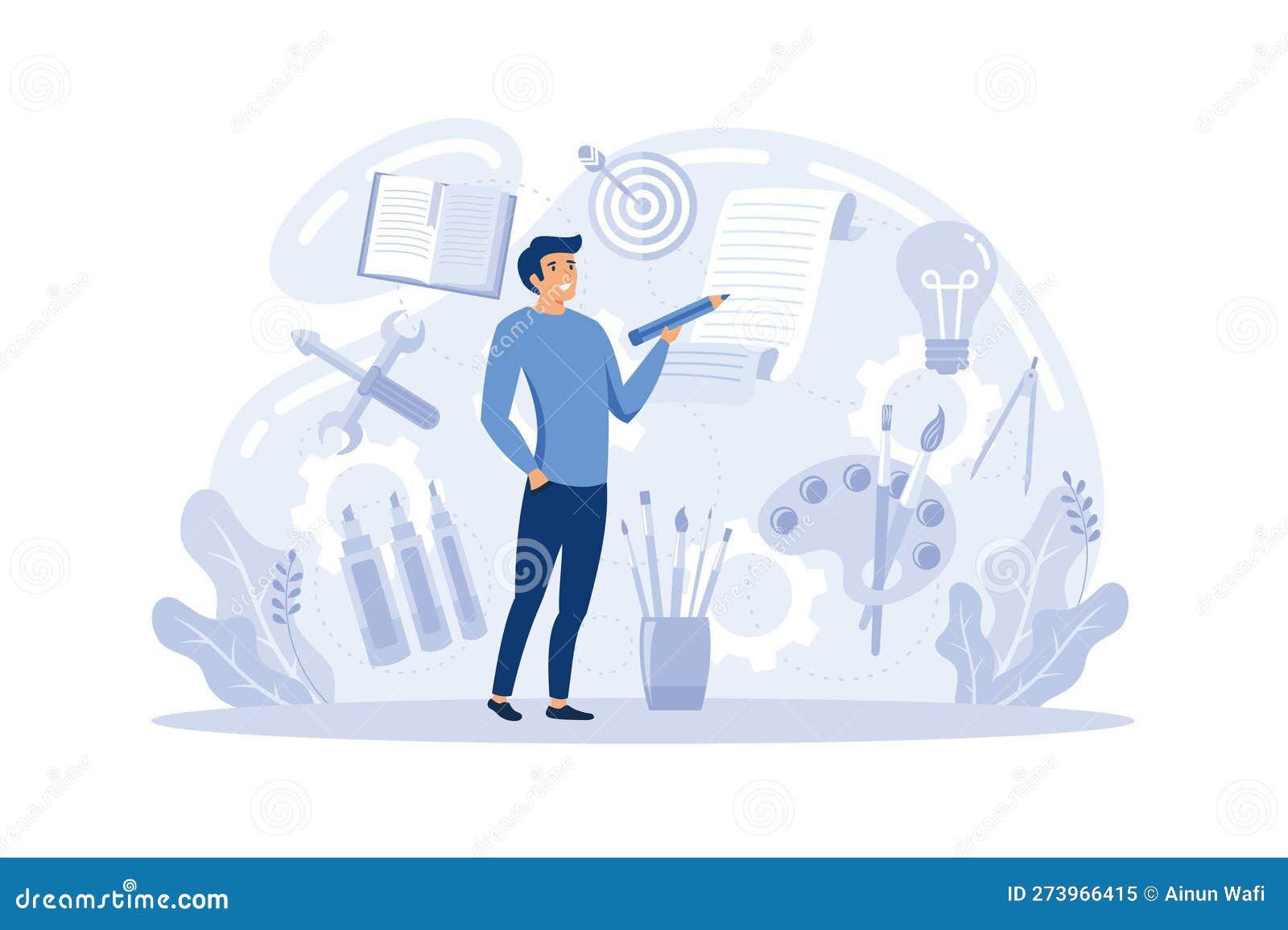 Creative Thinking Abstract Concept Vector Illustration. Startup ...