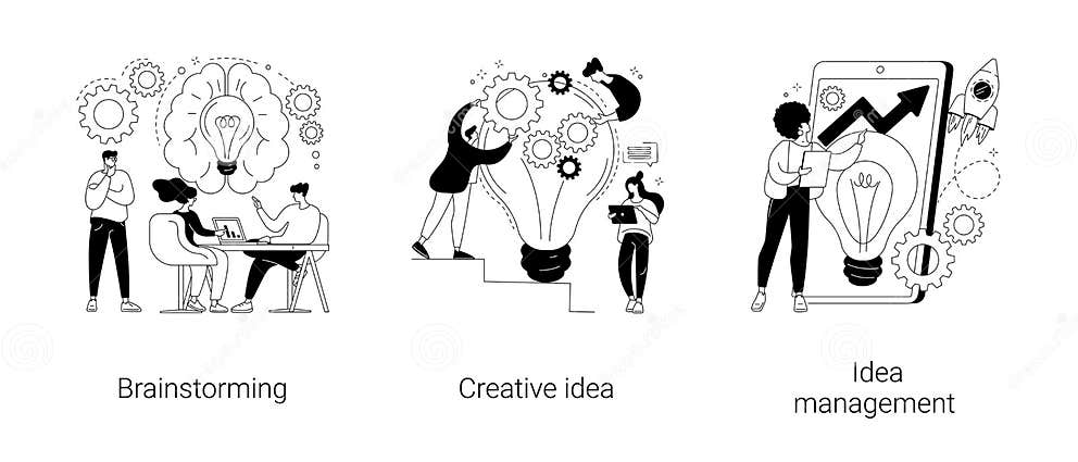 Creative Thinking Abstract Concept Vector Illustrations. Stock Vector ...