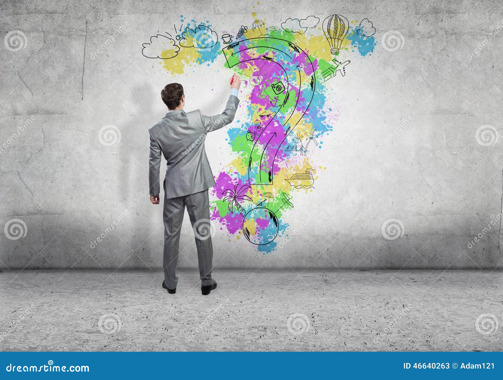 Creative thinking stock illustration. Illustration of color - 46640263