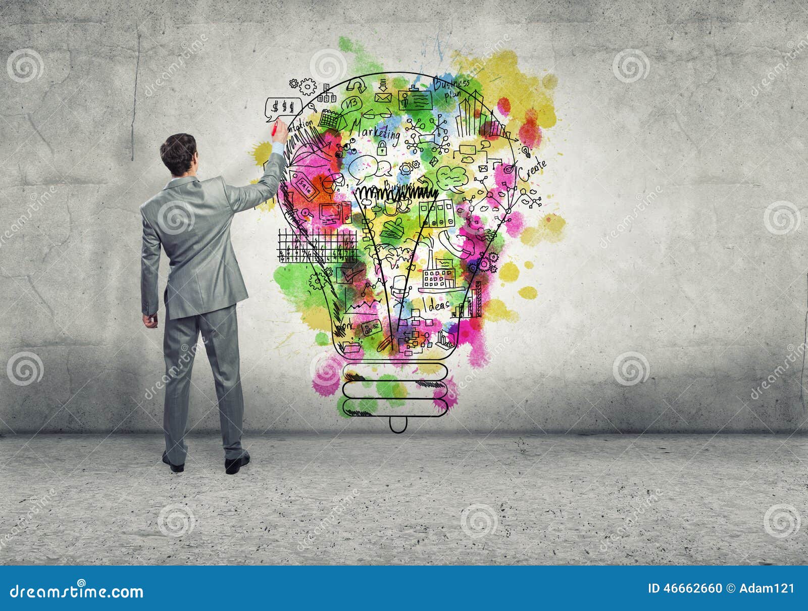 Creative thinking stock photo. Image of computer, draw - 46662660