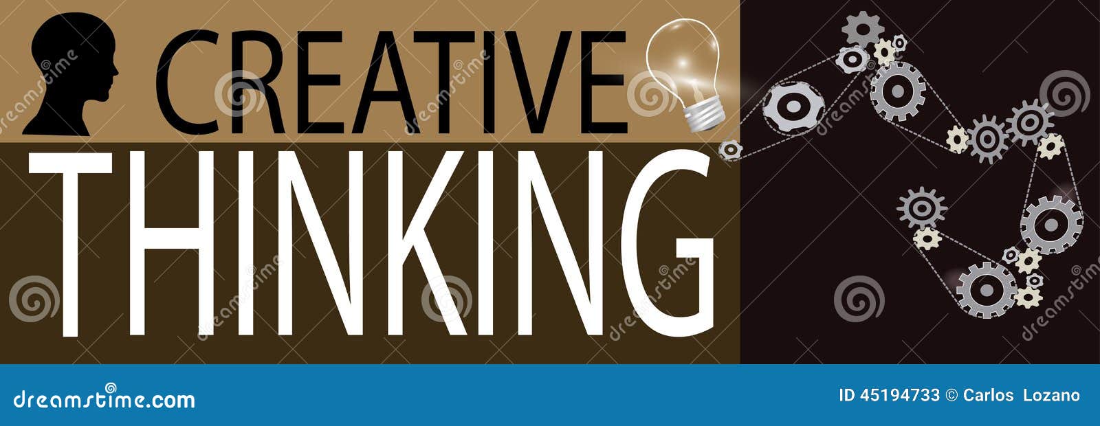 Creative Thinking Background Cartoon Vector | CartoonDealer.com #45194733