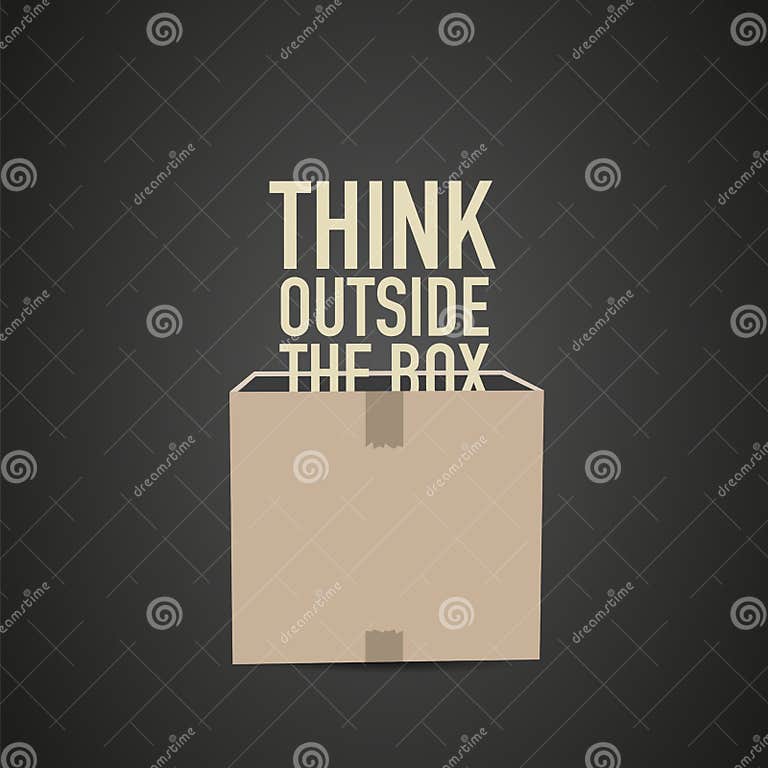 Creative thinking box stock vector. Illustration of genuine - 46548762
