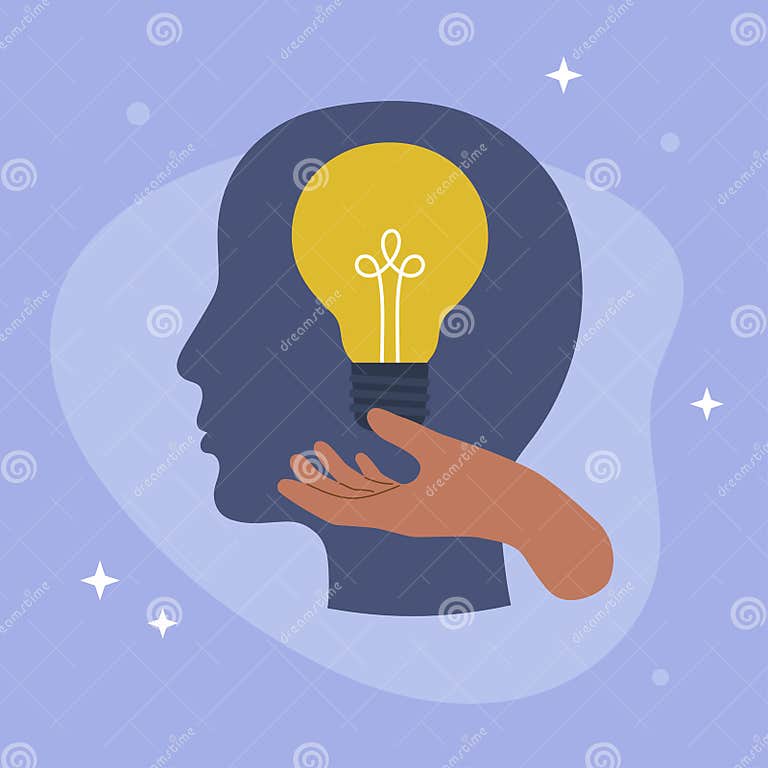 Creative Thinking, Brainstorm, Creative Mind Concept. Hand Holding Bulb ...