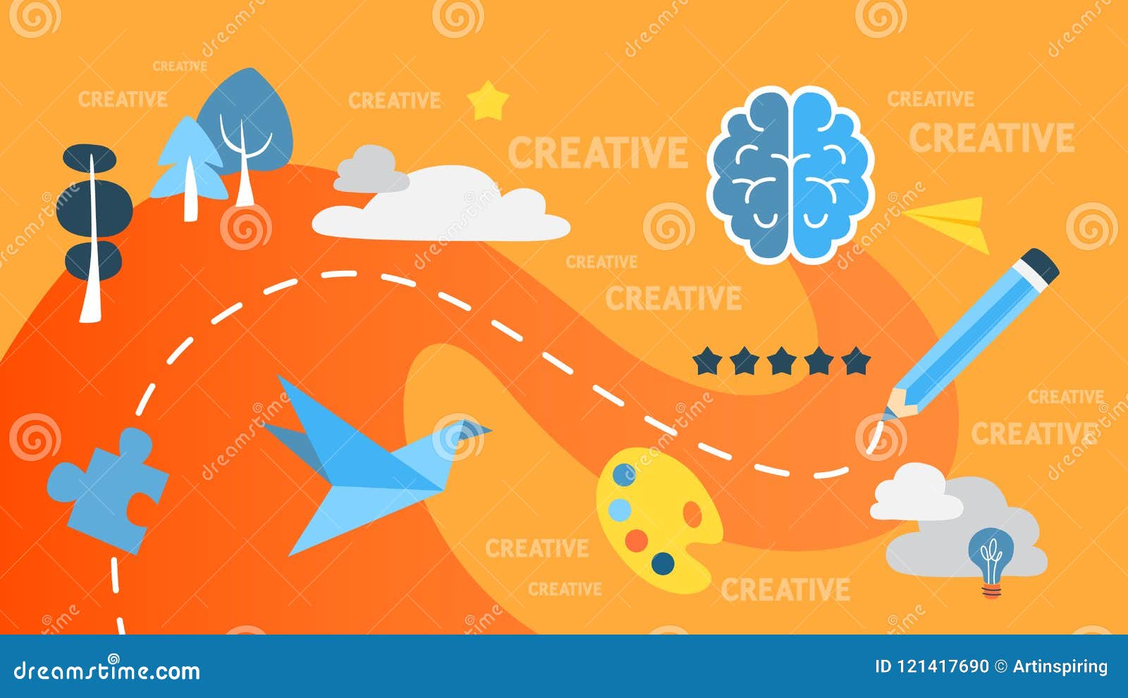 Creative thinking concept stock vector. Illustration of intelligence ...