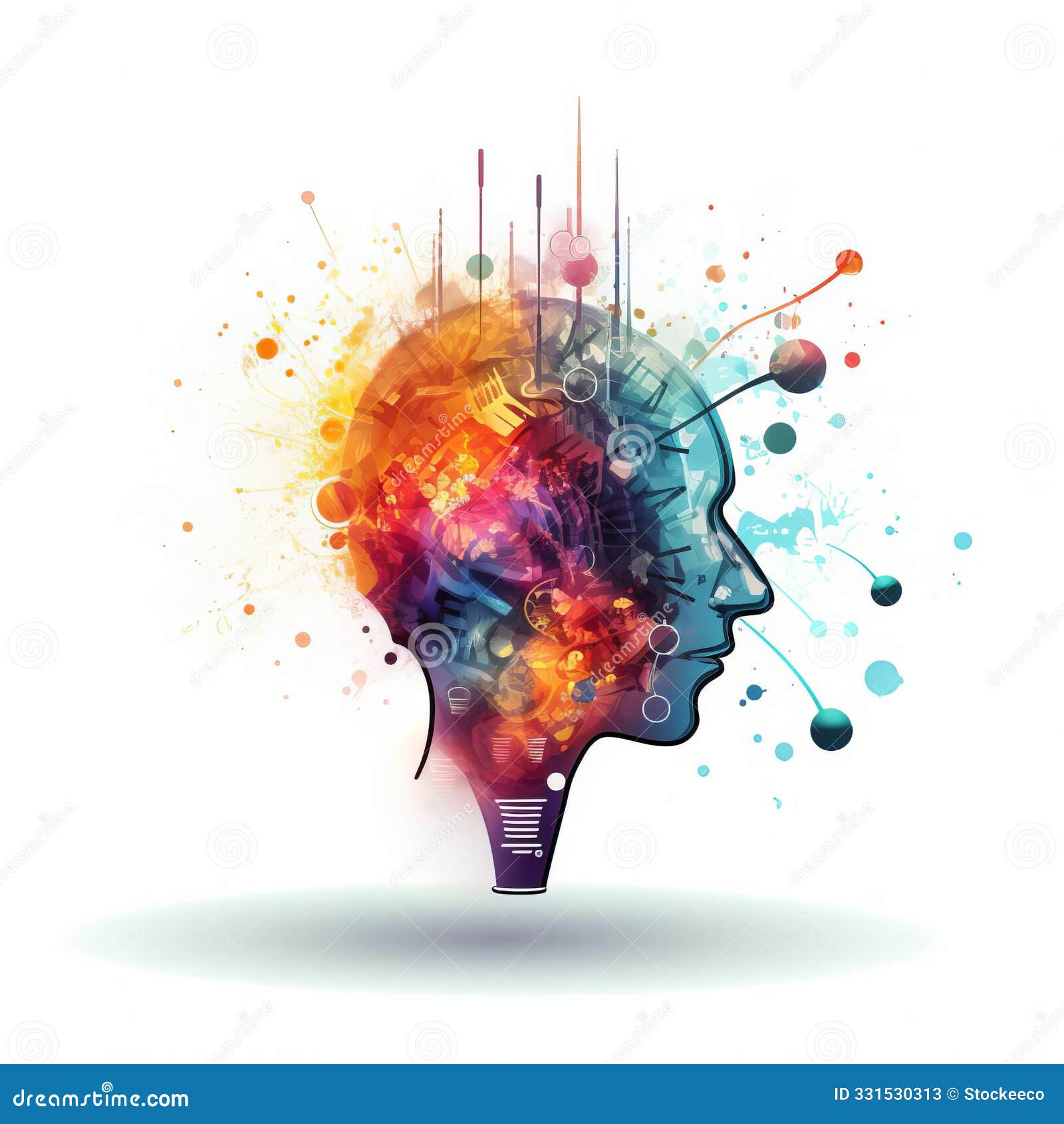 Creative Thinking Design Concept on White Background Image Stock ...