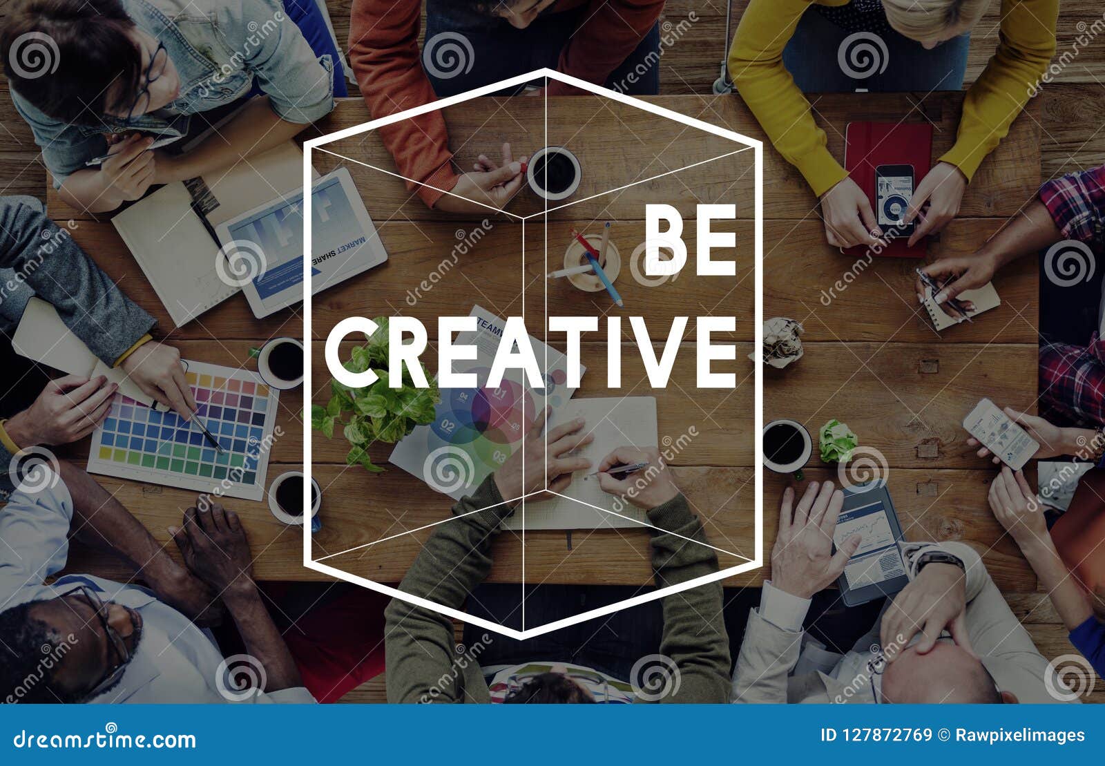 Creative Thinking Different Cube Graphic Concept Stock Image - Image of ...