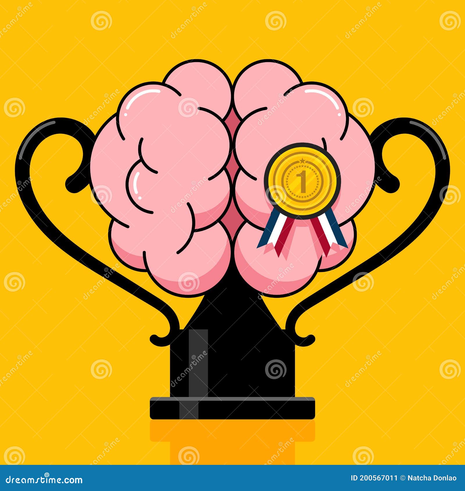 Creative Thinking Idea and Brain Training Concept Flat Design Style ...